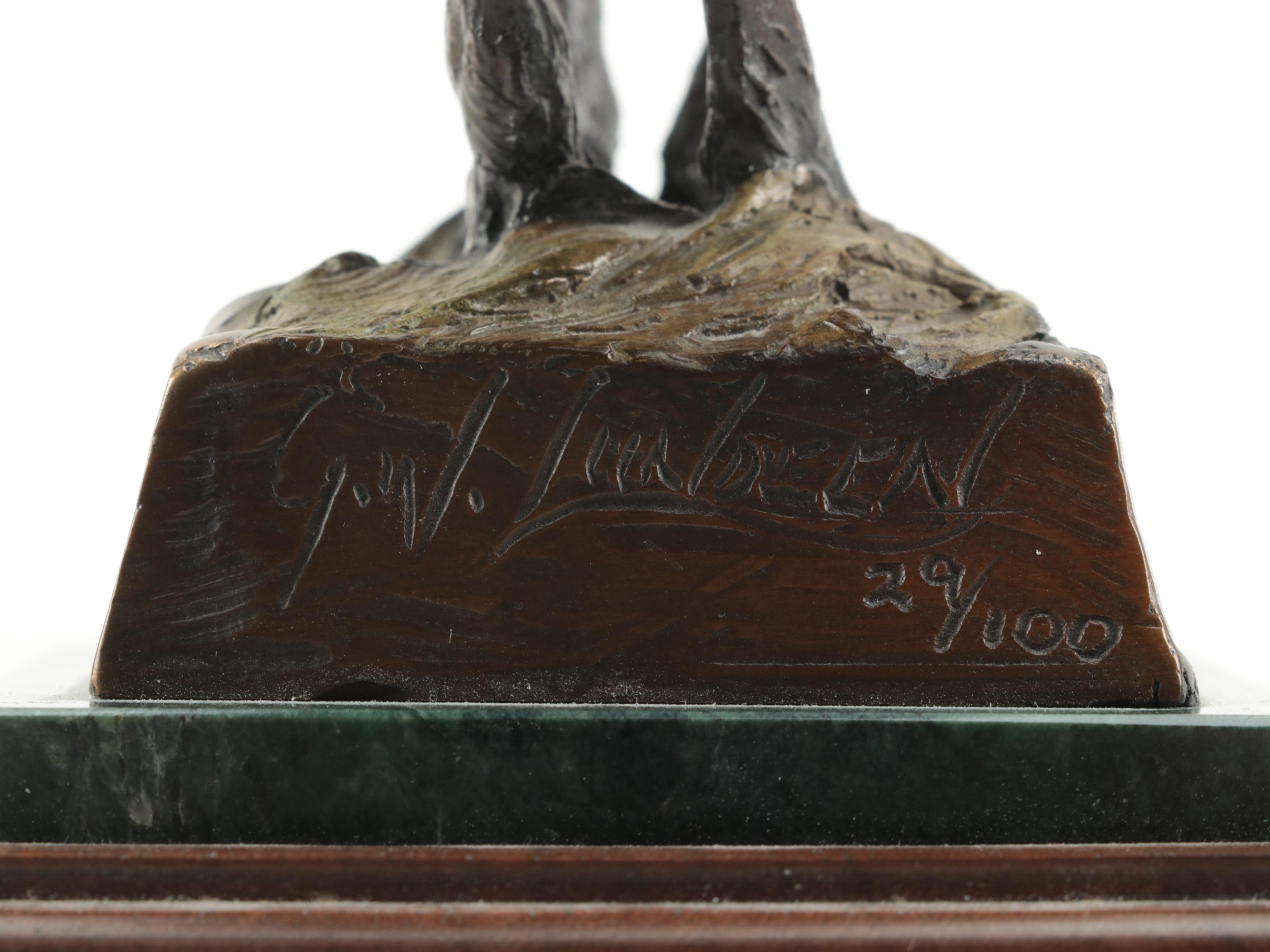 George Lundeen Bronze Sculpture "Pete 'n Pineneedle" | EBTH