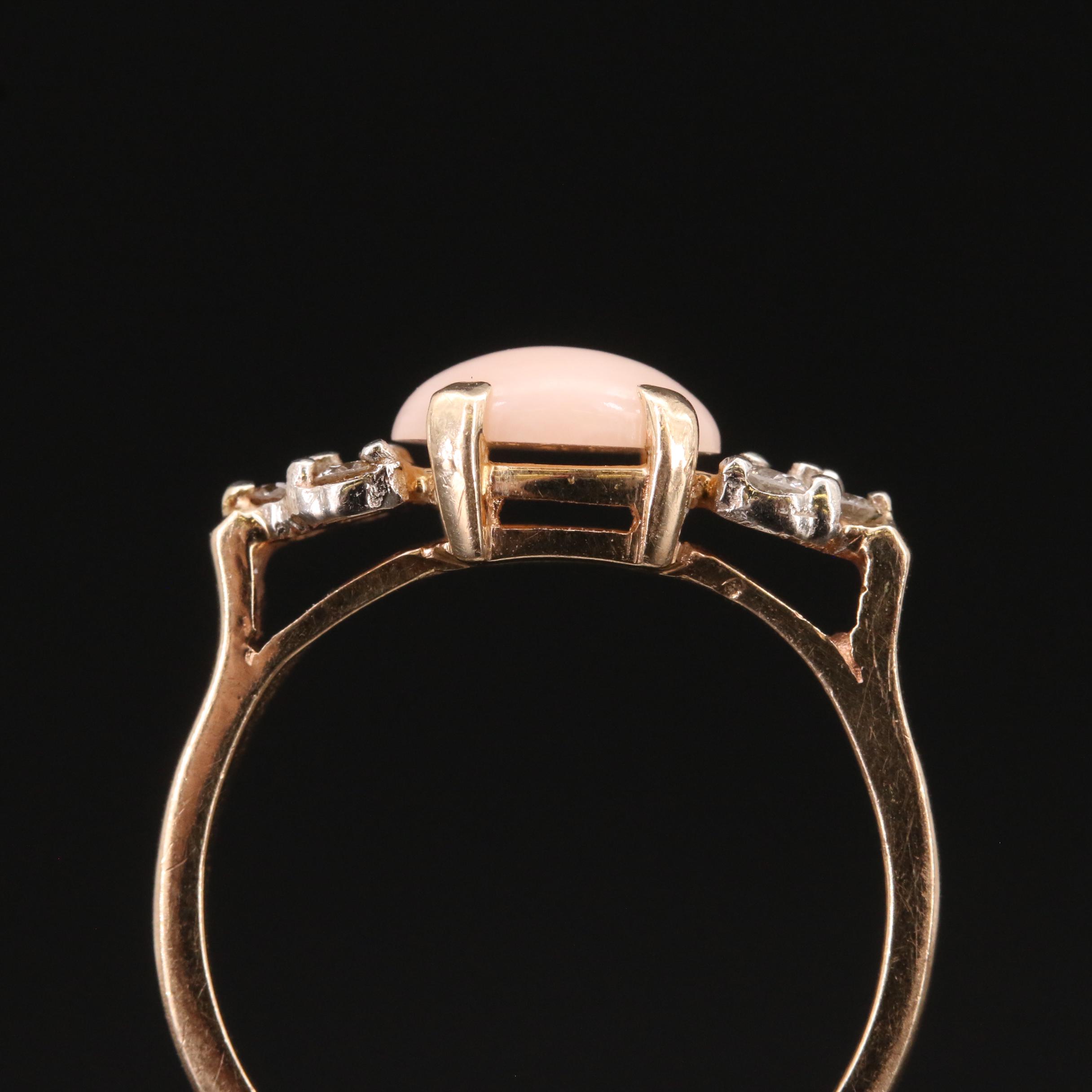 14K Common Opal and Diamond Ring | EBTH