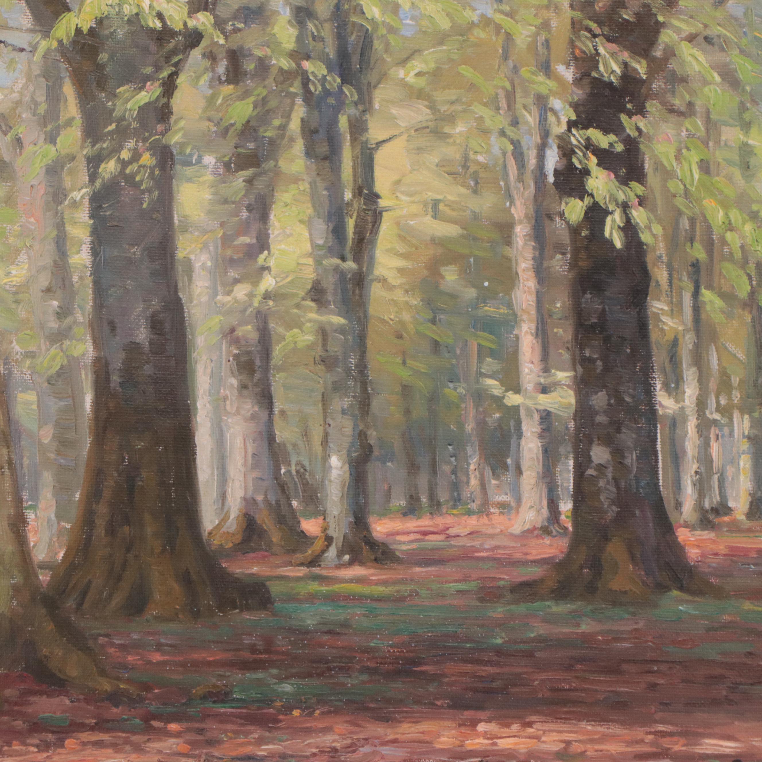 Landscape Oil Painting of Forest Scene | EBTH