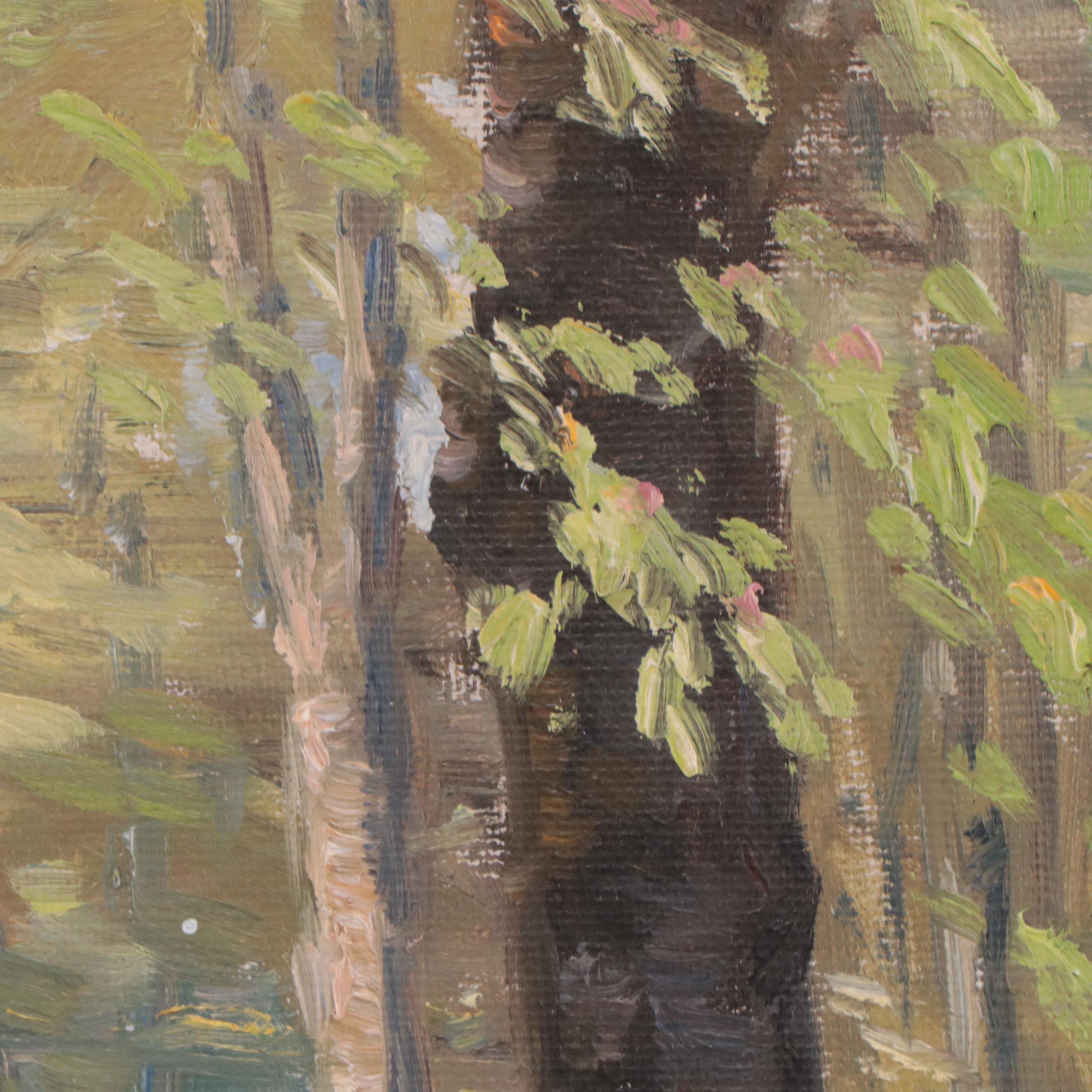 Landscape Oil Painting of Forest Scene | EBTH