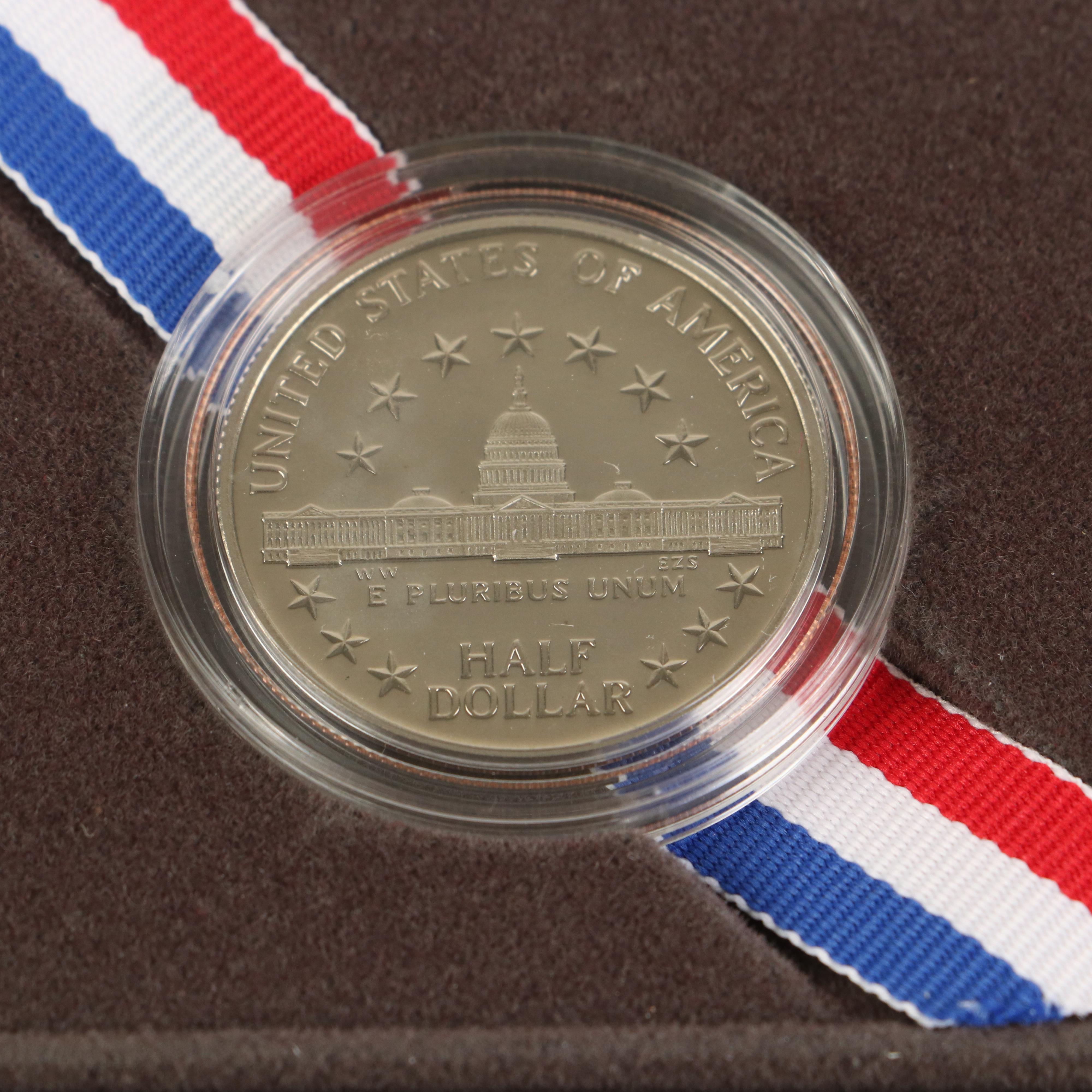 Group of Eight Modern Commemorative Half Dollars and a One Dollar Proof ...