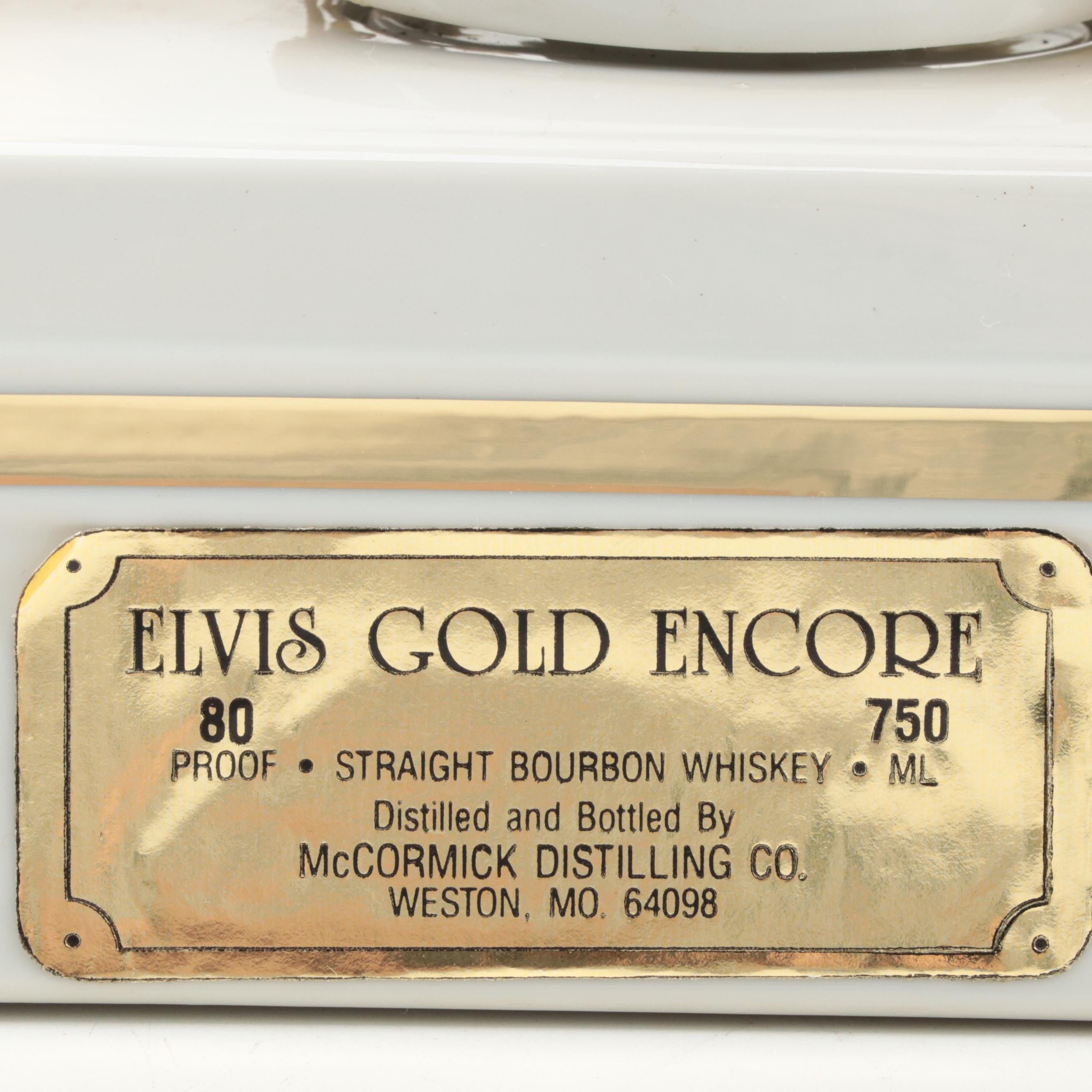McCormick Elvis Gold Encore Ceramic Whiskey Decanter | EBTH