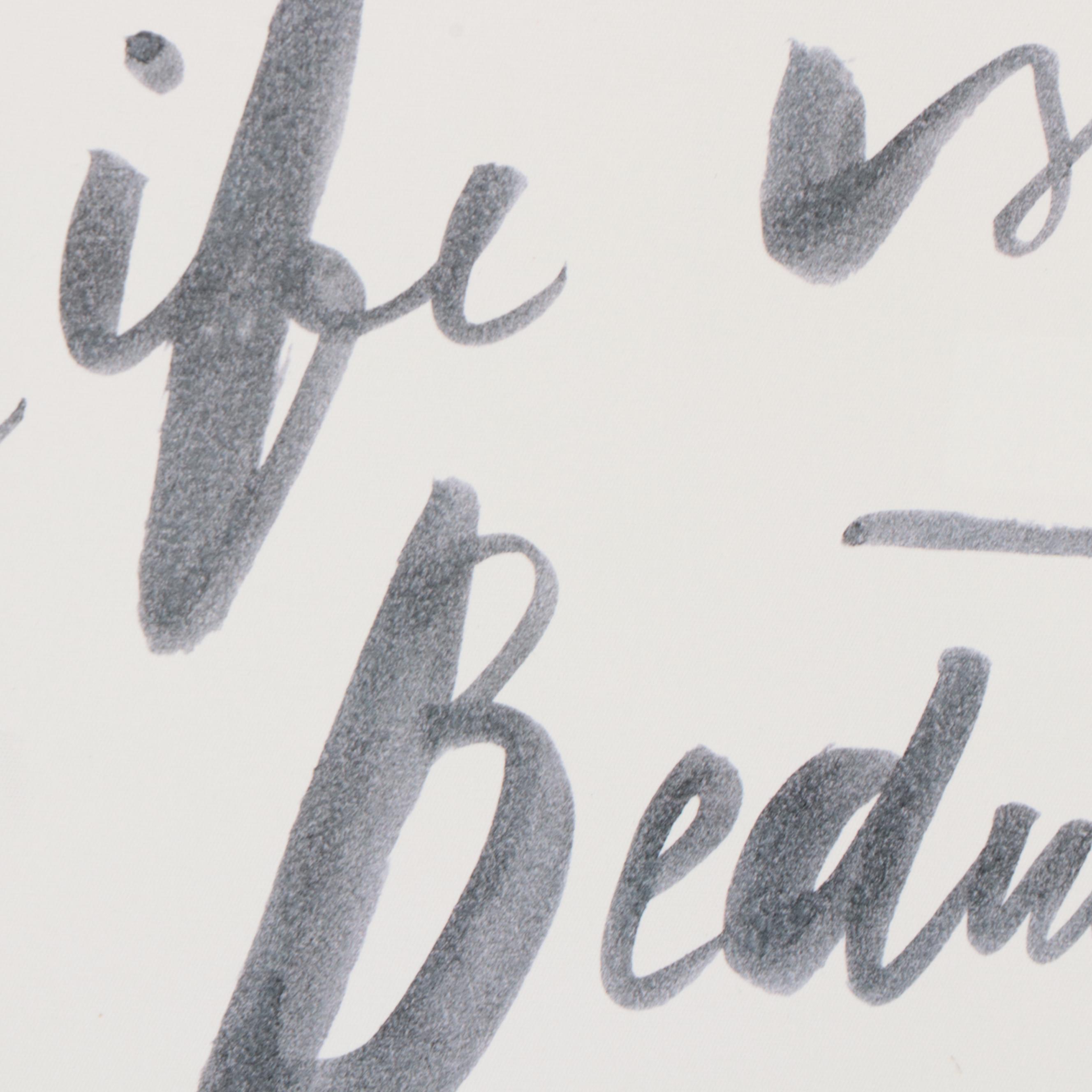 Threshold Routed Wood Wall Shelves and "Life is Beautiful" Canvas Wall ...