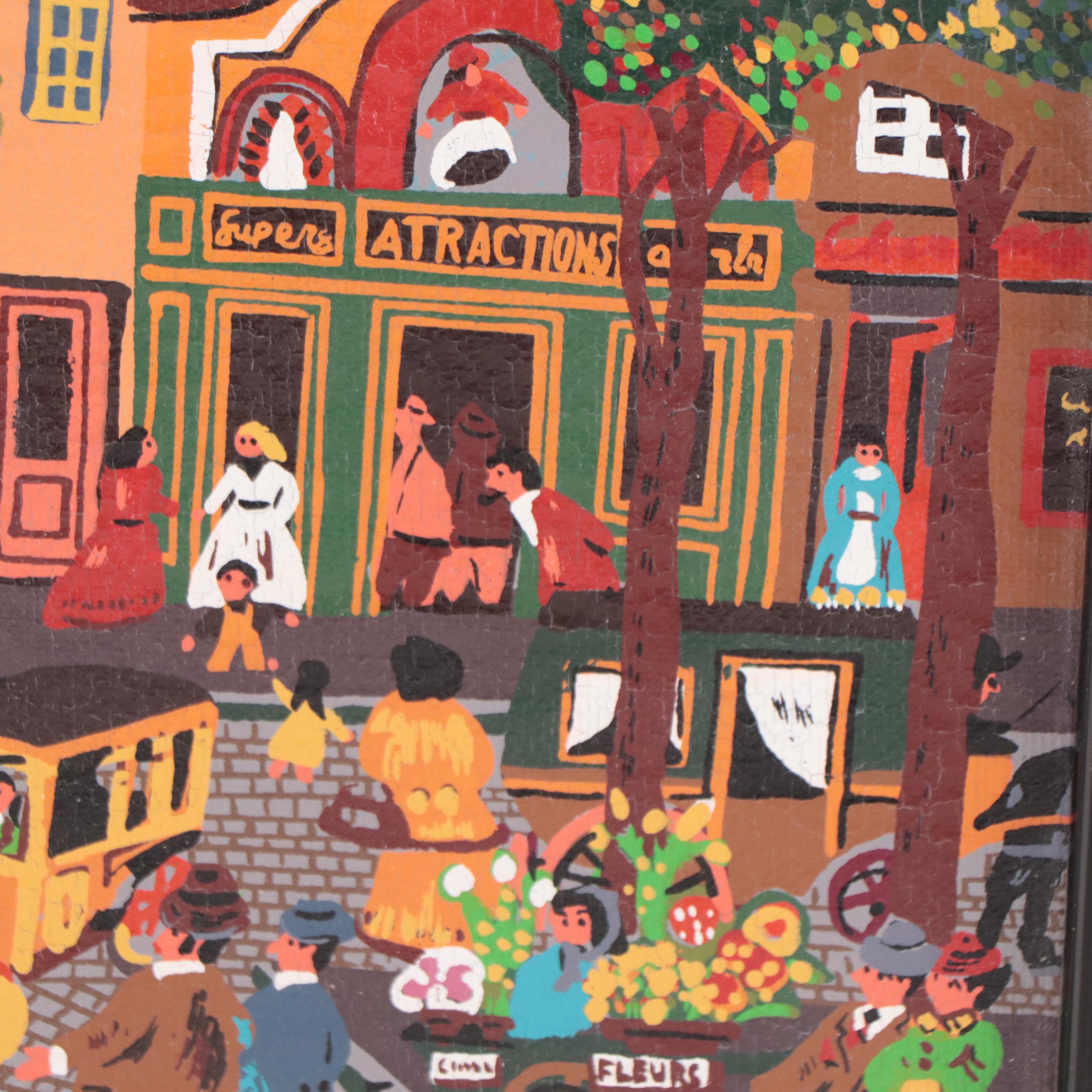 Acrylic Painting of the Moulin Rouge, 1991 | EBTH