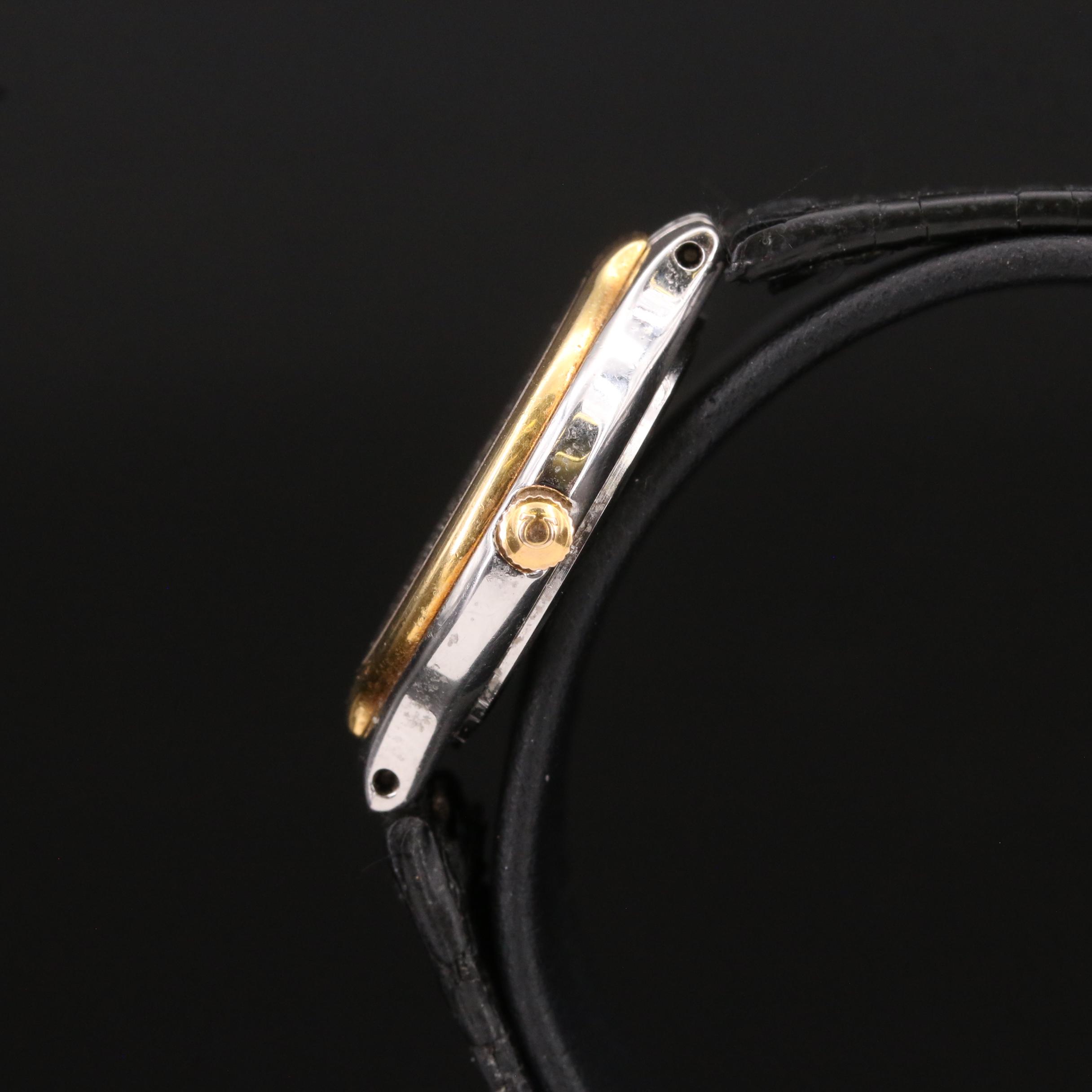 18K and Stainless Steel Omega DeVille Symbol Quartz Wristwatch | EBTH