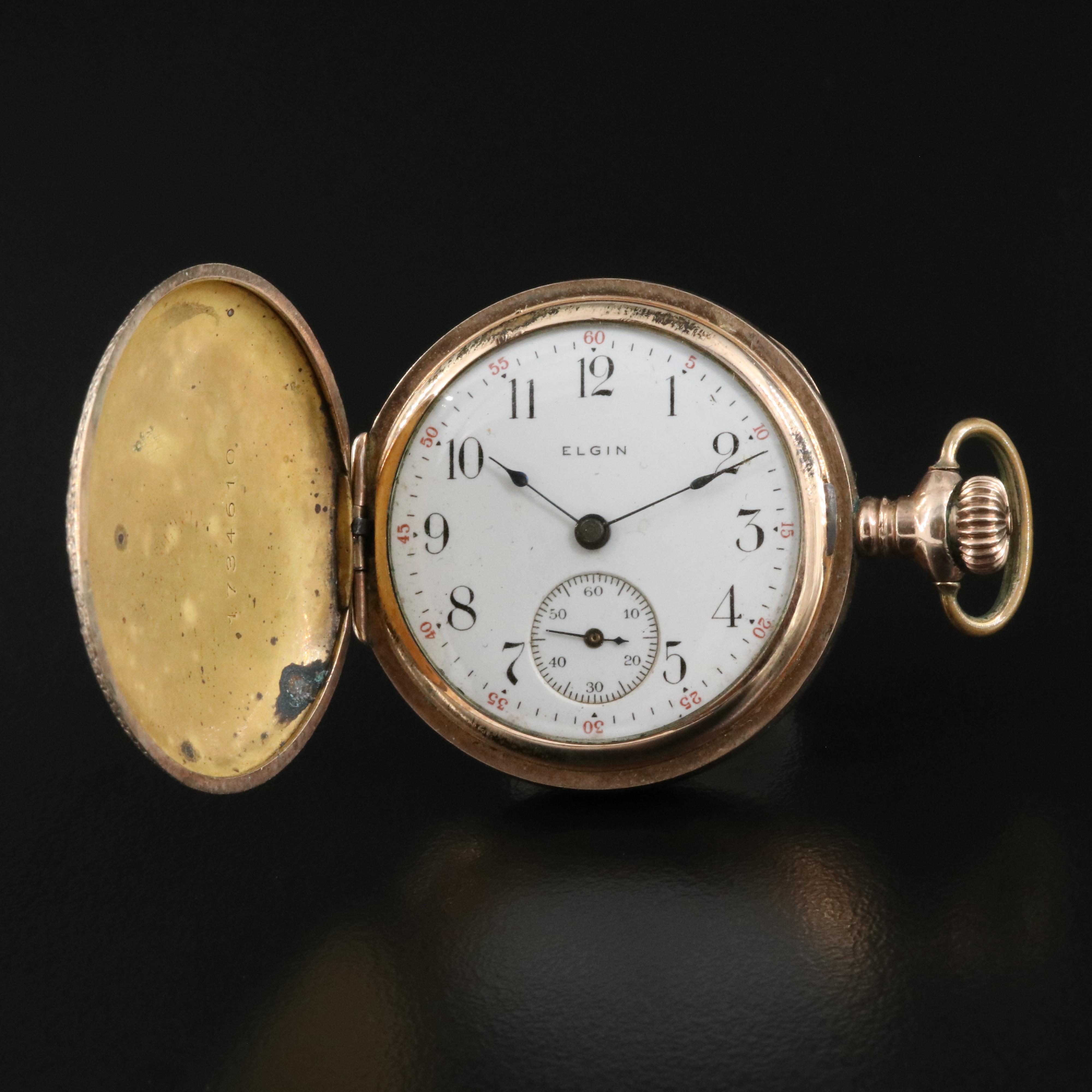 1912 Elgin Hunter Case Pocket Watch | EBTH