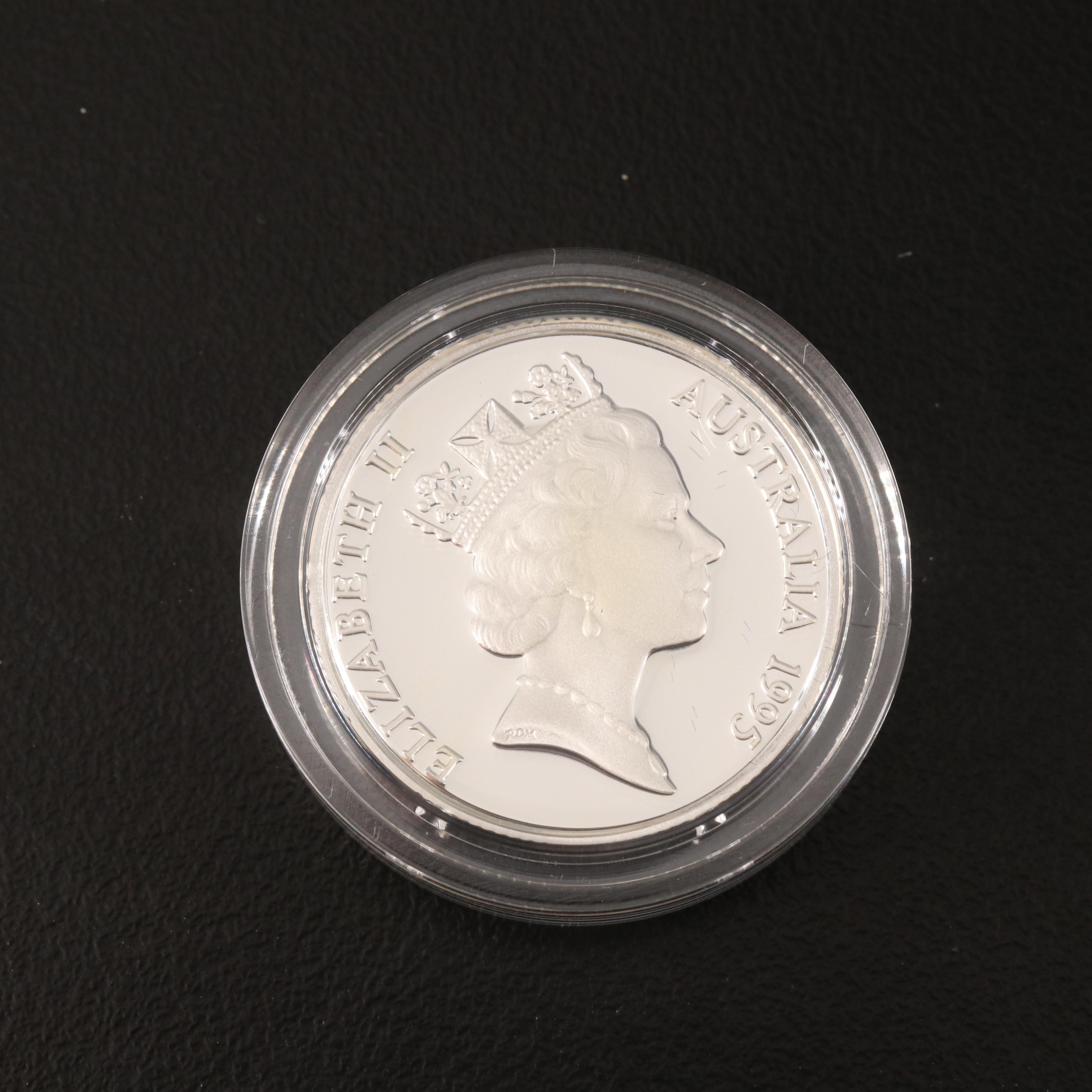 Two Australian Silver Coins Including a 1995 $1 Commemorative | EBTH
