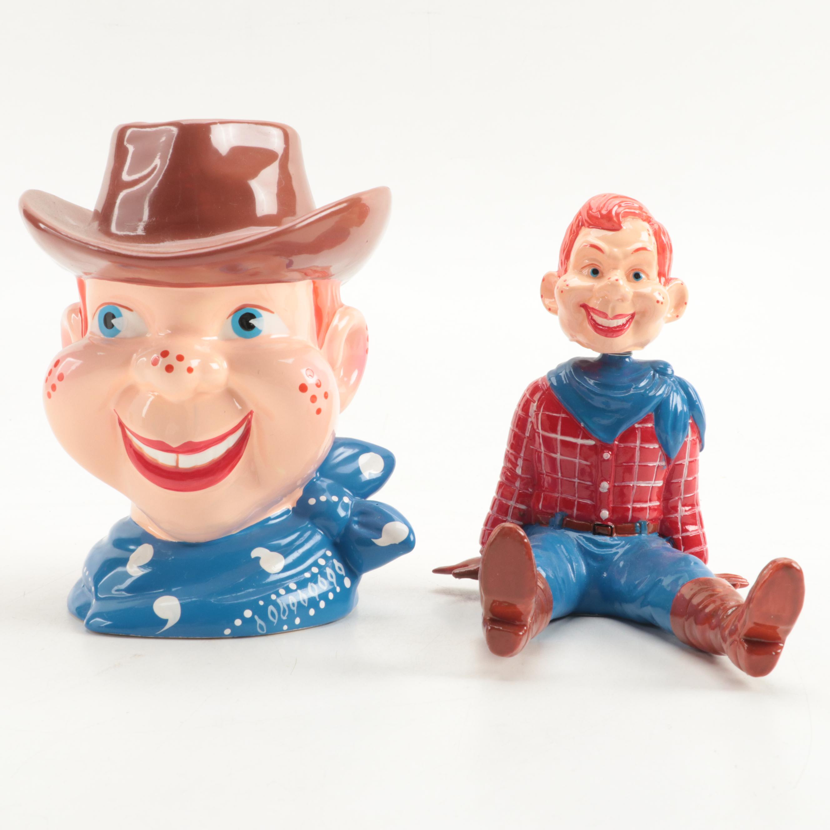 Howdy Doody Ceramic Vase and Resin Bobblehead | EBTH