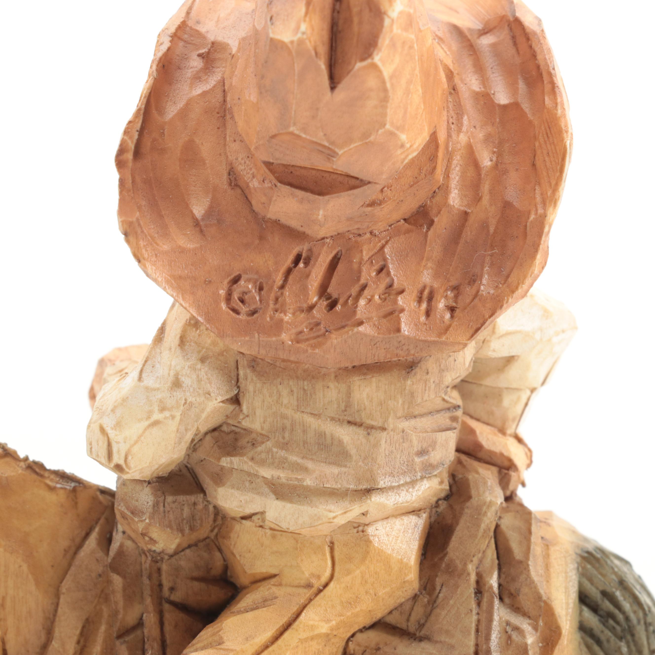 Chris Hammack for Spit 'N' Whittle Resin Cowboy and Cowgirl Figurines ...