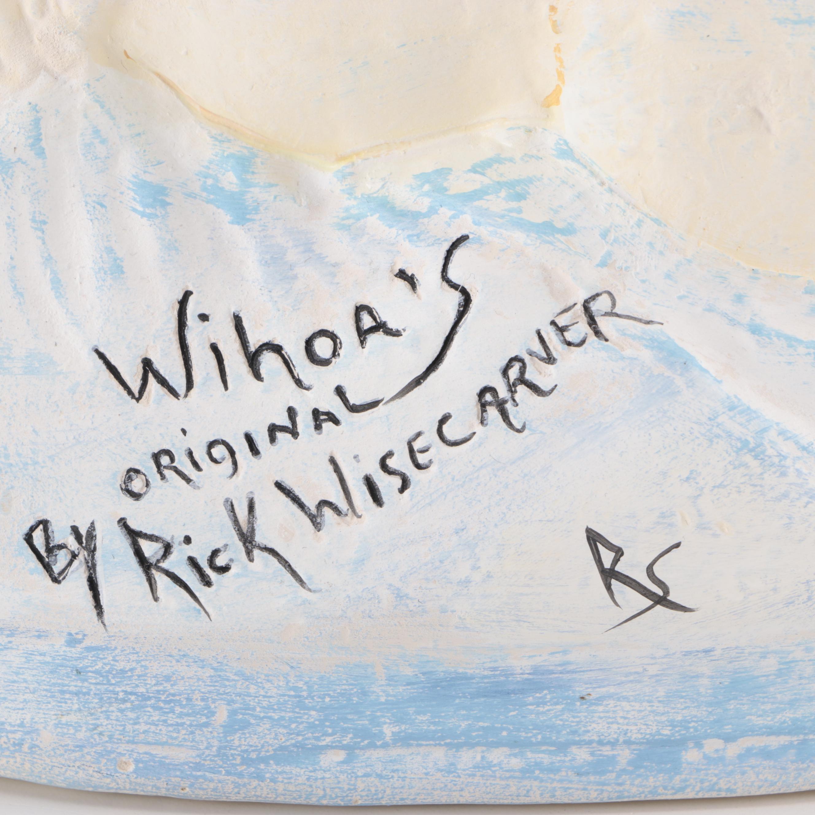 Signed Rick Wisecarver Hand-Painted Wihoa Earthenware Boxes with Other ...