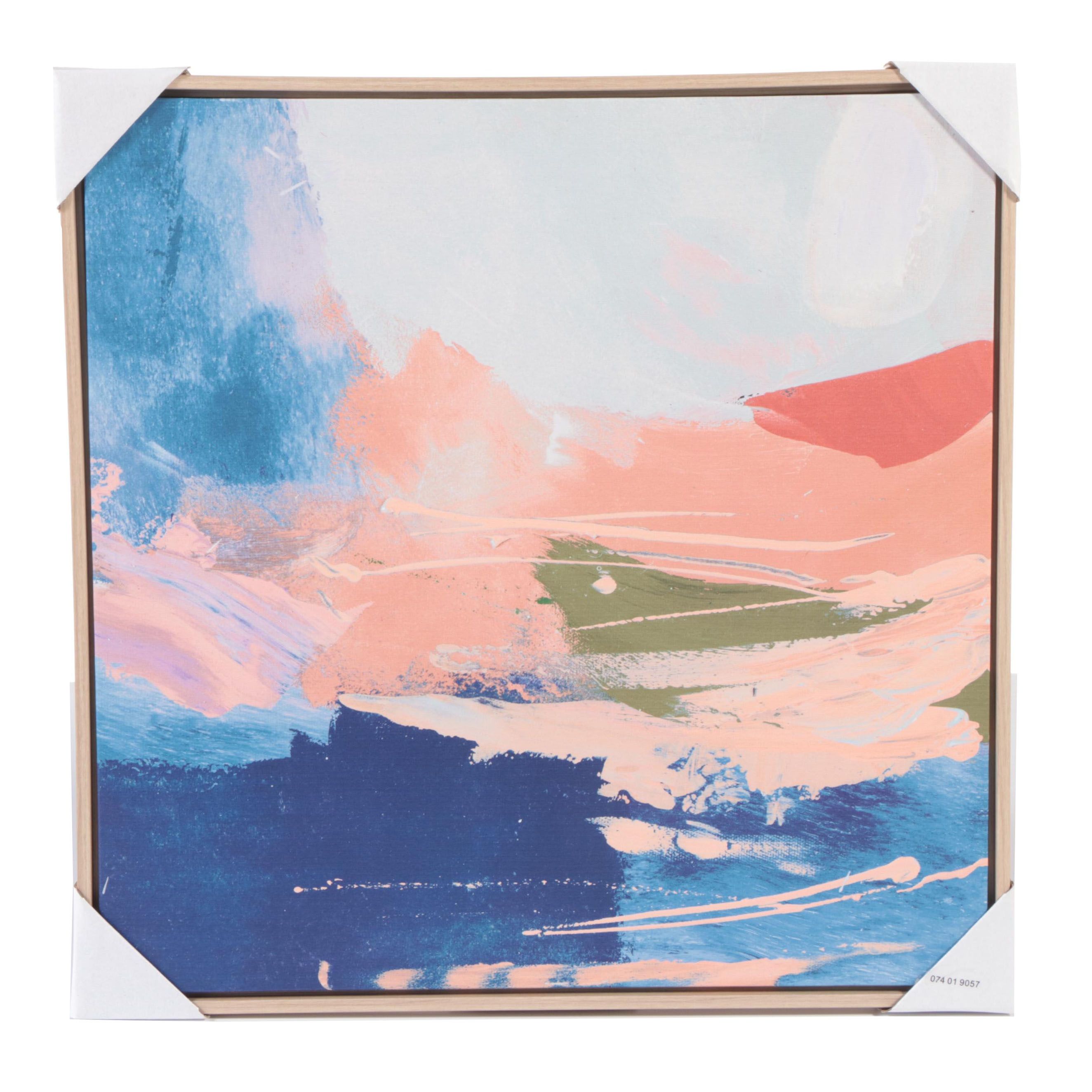 Threshold Abstract Blue and Pink Giclée, 2021 | EBTH