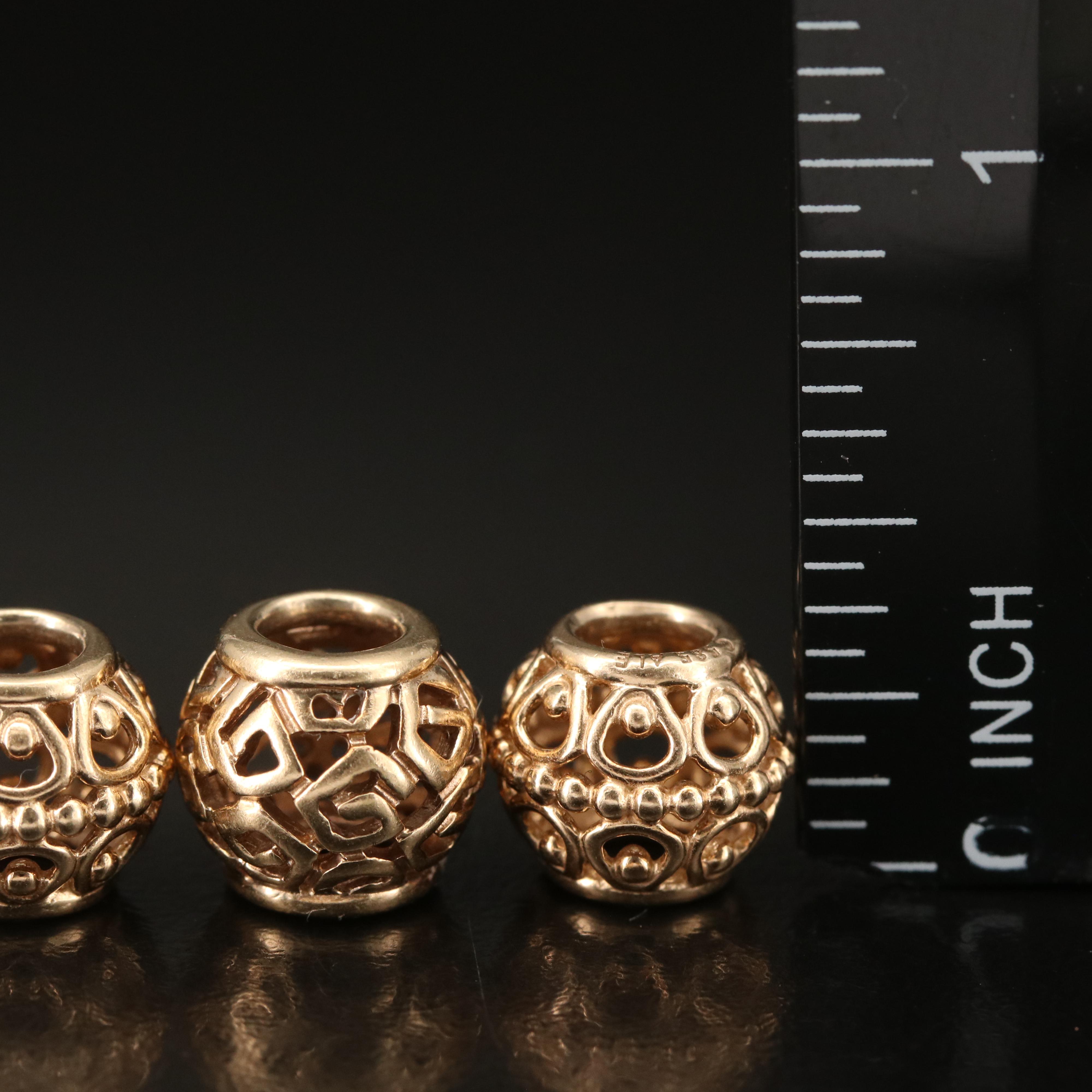 Pandora 14K Slide Charm Beads | EBTH