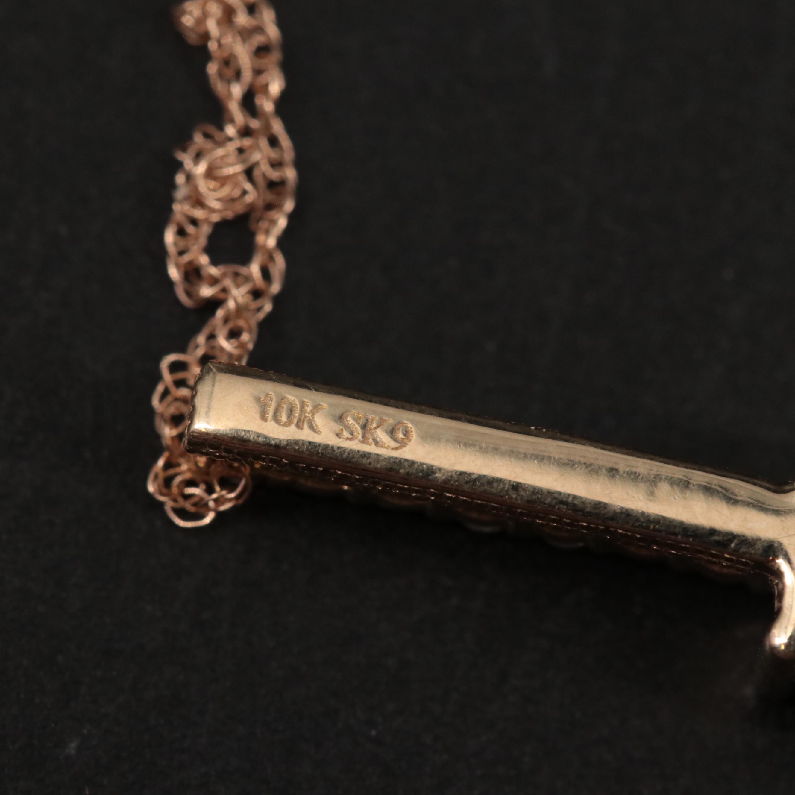 10K Diamond Pendant Necklace | EBTH