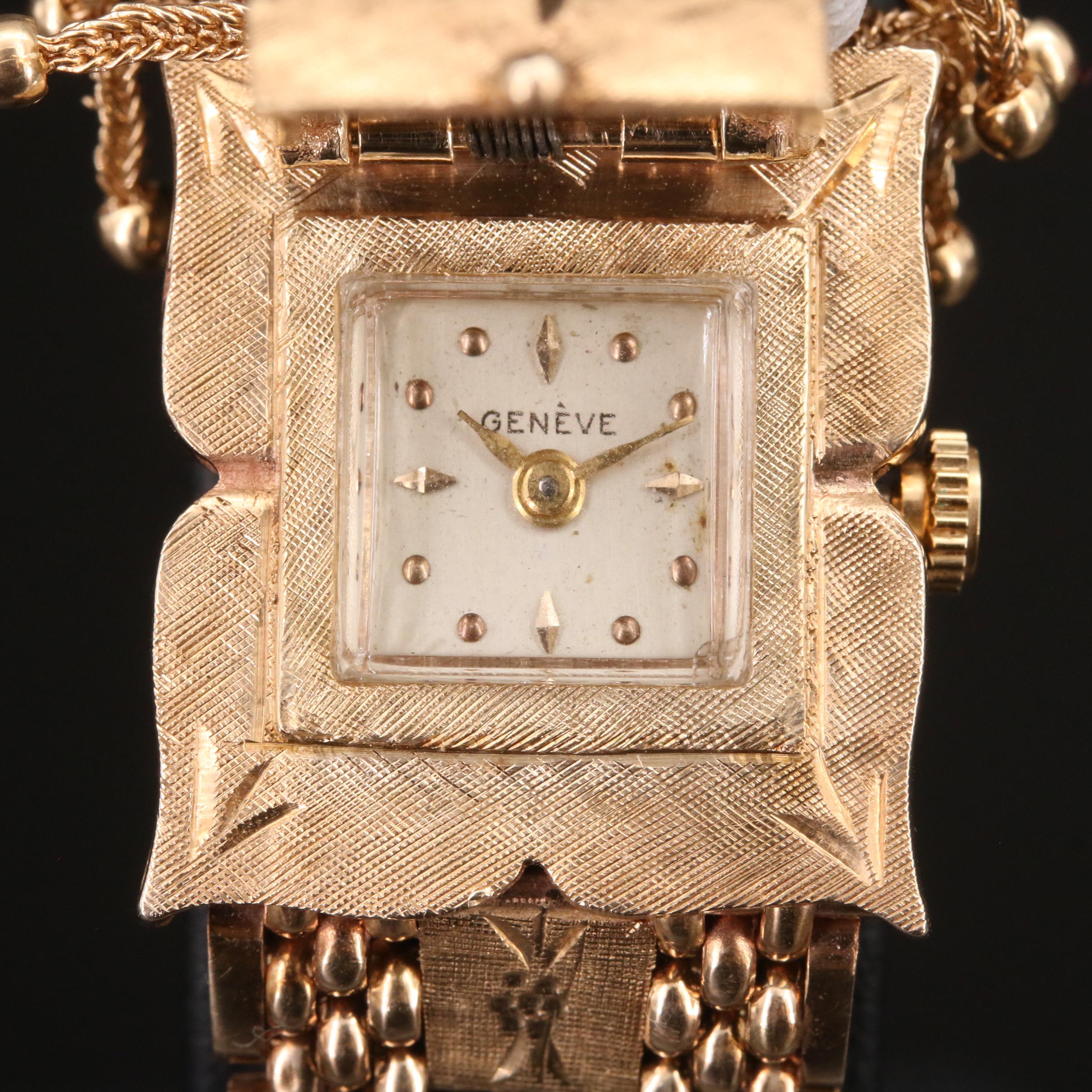 Vintage 14K Eloga Swiss Hidden Dial Wristwatch | EBTH