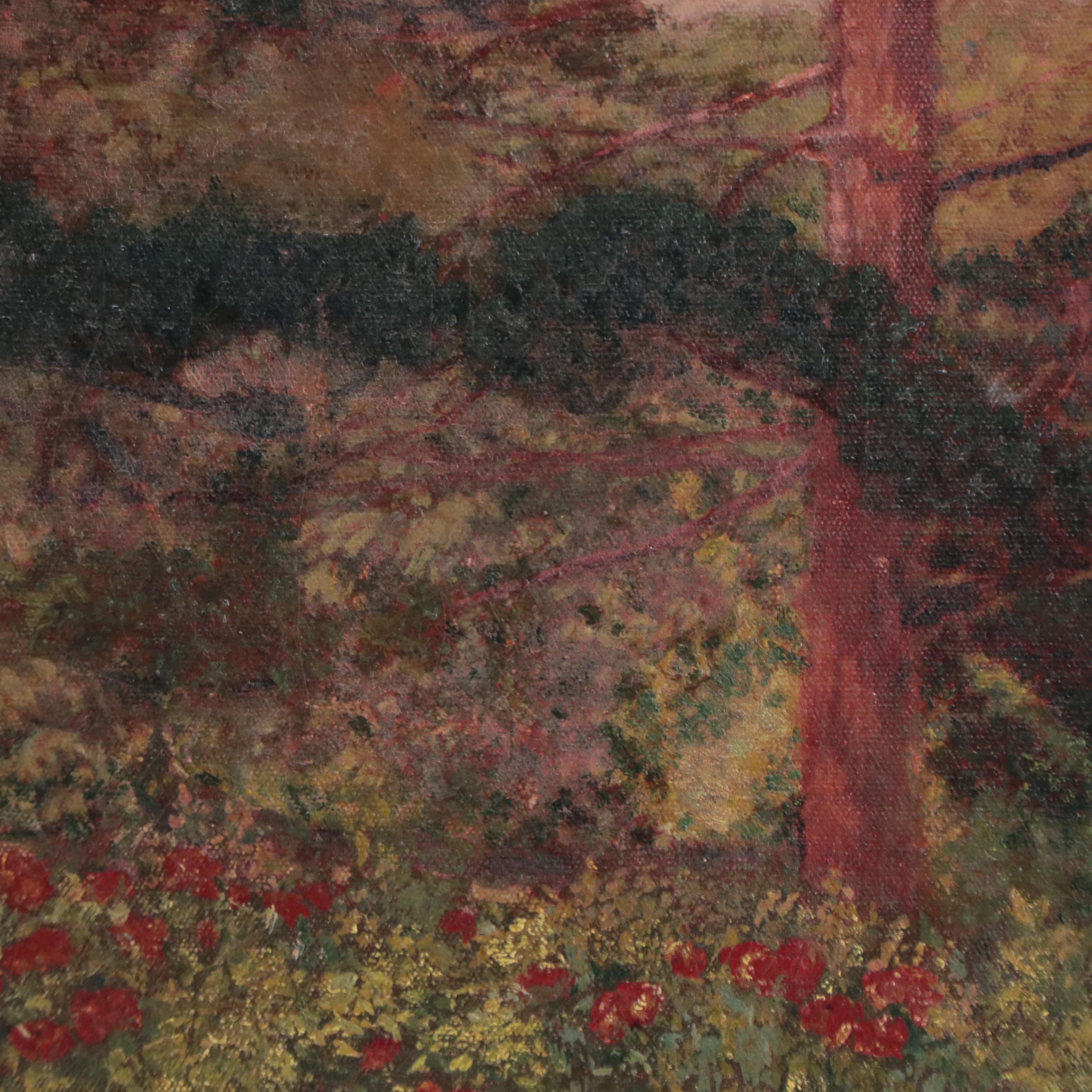 Florence Smith Oil Painting of Forest, Mid-20th Century | EBTH
