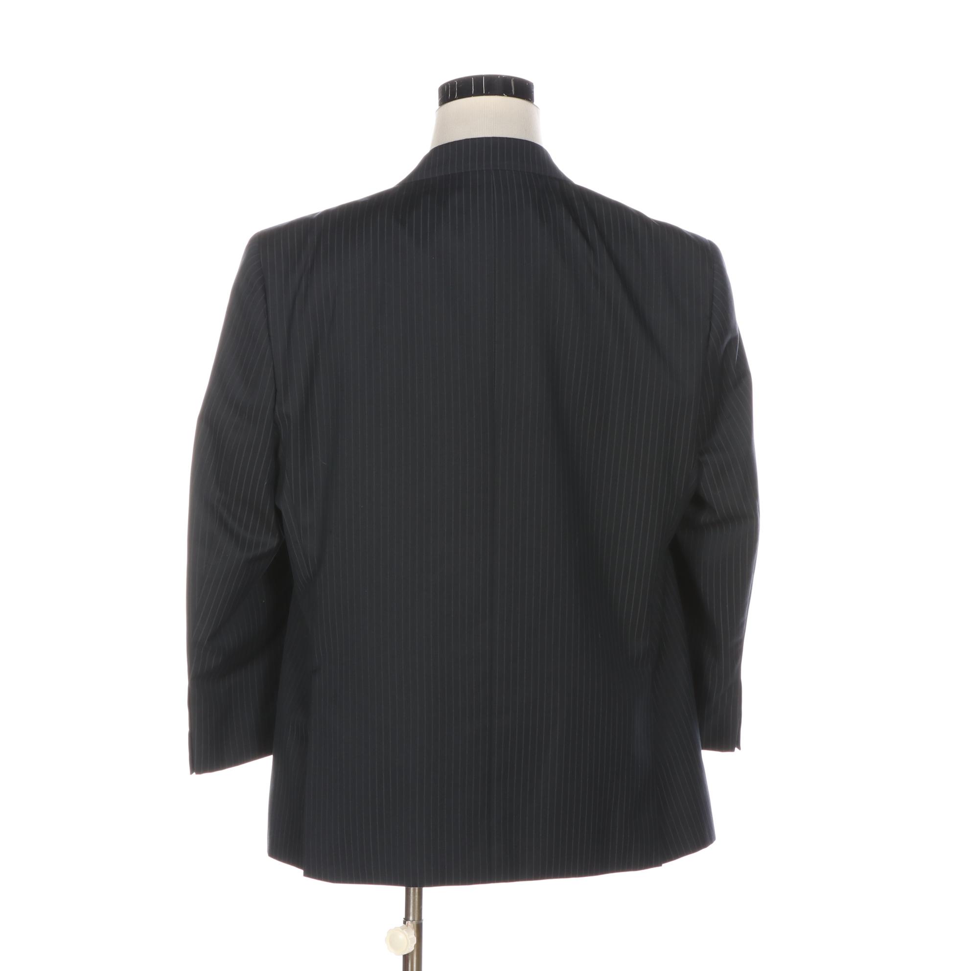Geoffrey Beene Suit Jacket in Pinstripe and Silk Ties | EBTH