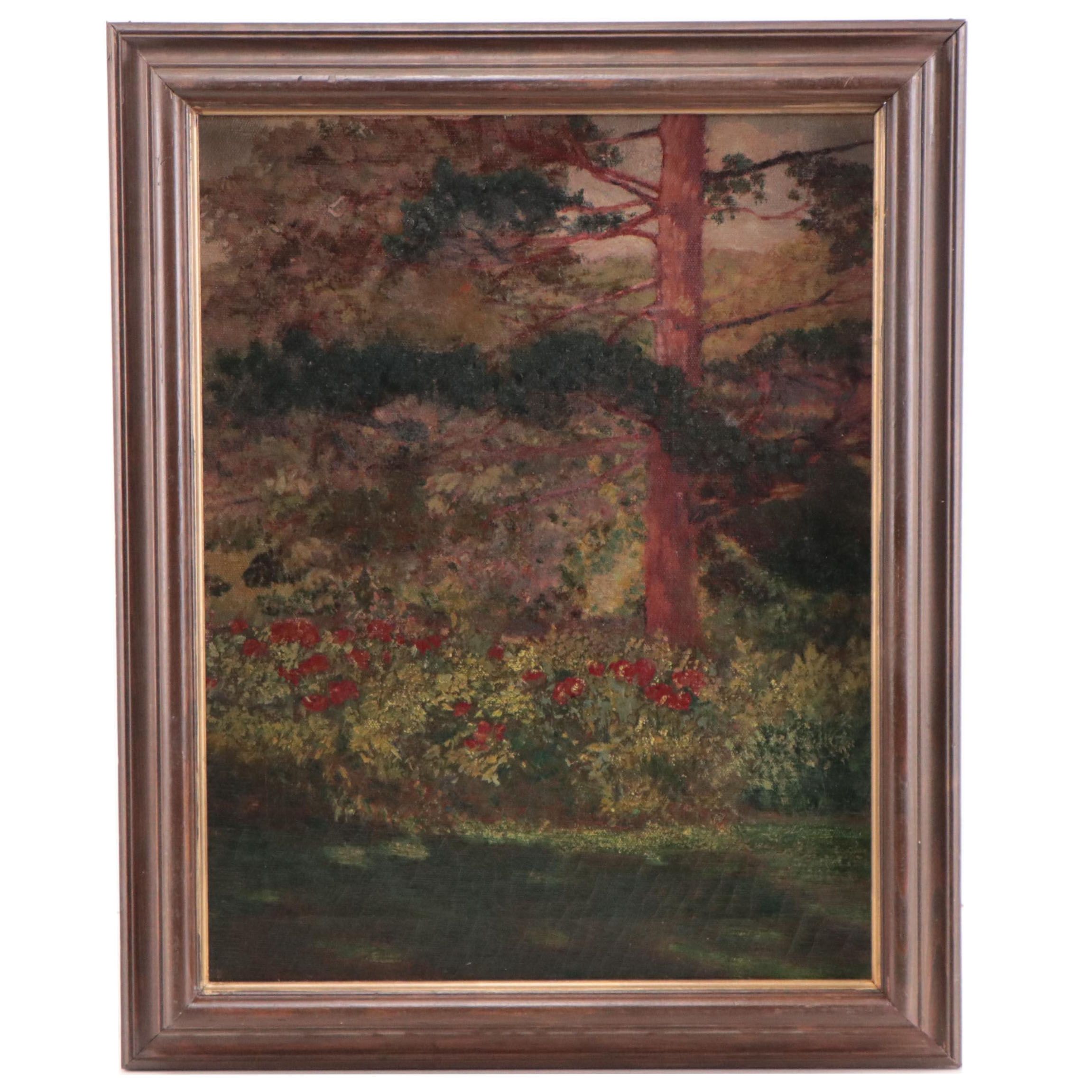 Florence Smith Oil Painting of Forest, Mid-20th Century | EBTH
