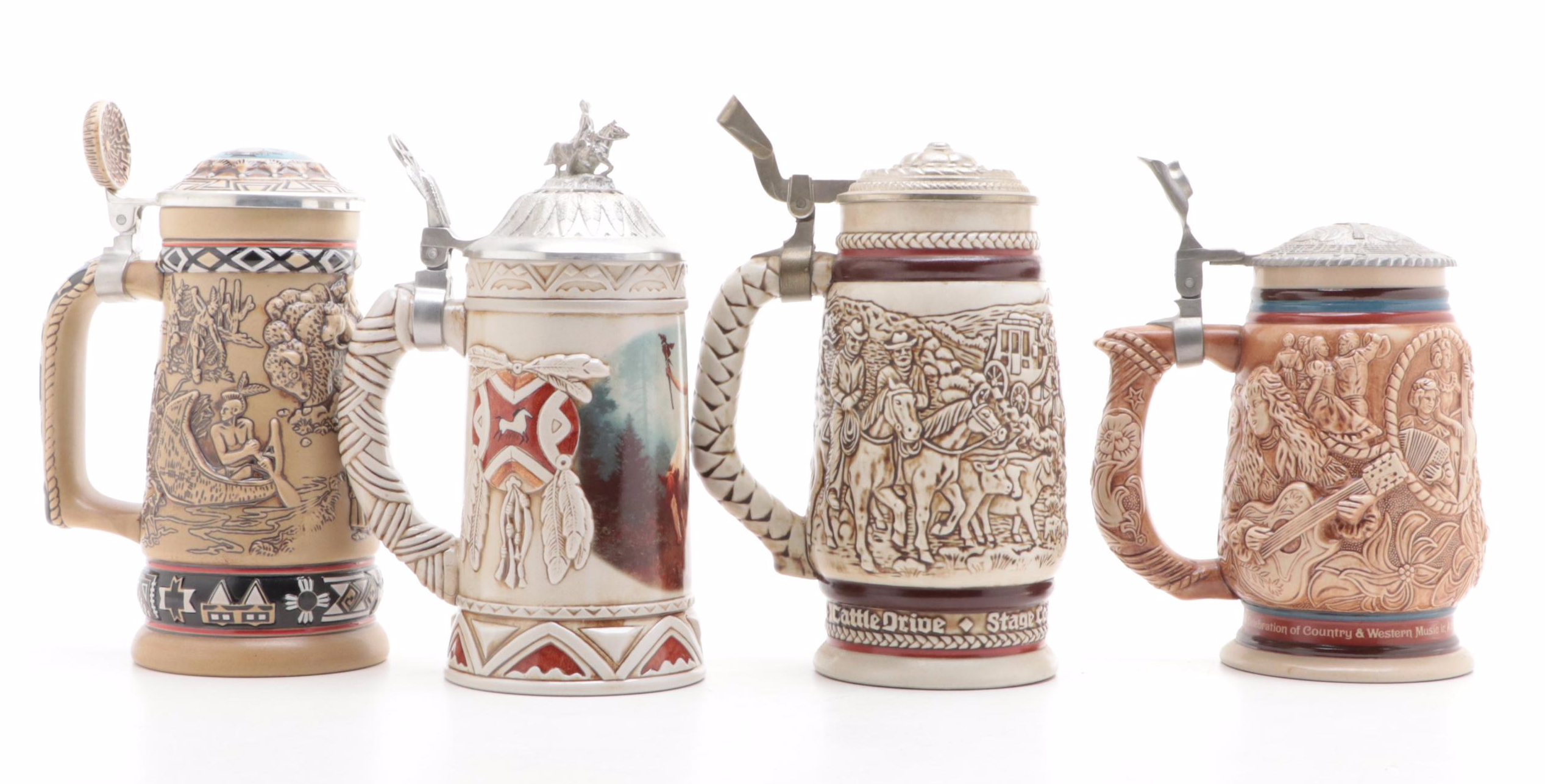 Avon "Indians of the American Frontier" and Other Collector Steins | EBTH