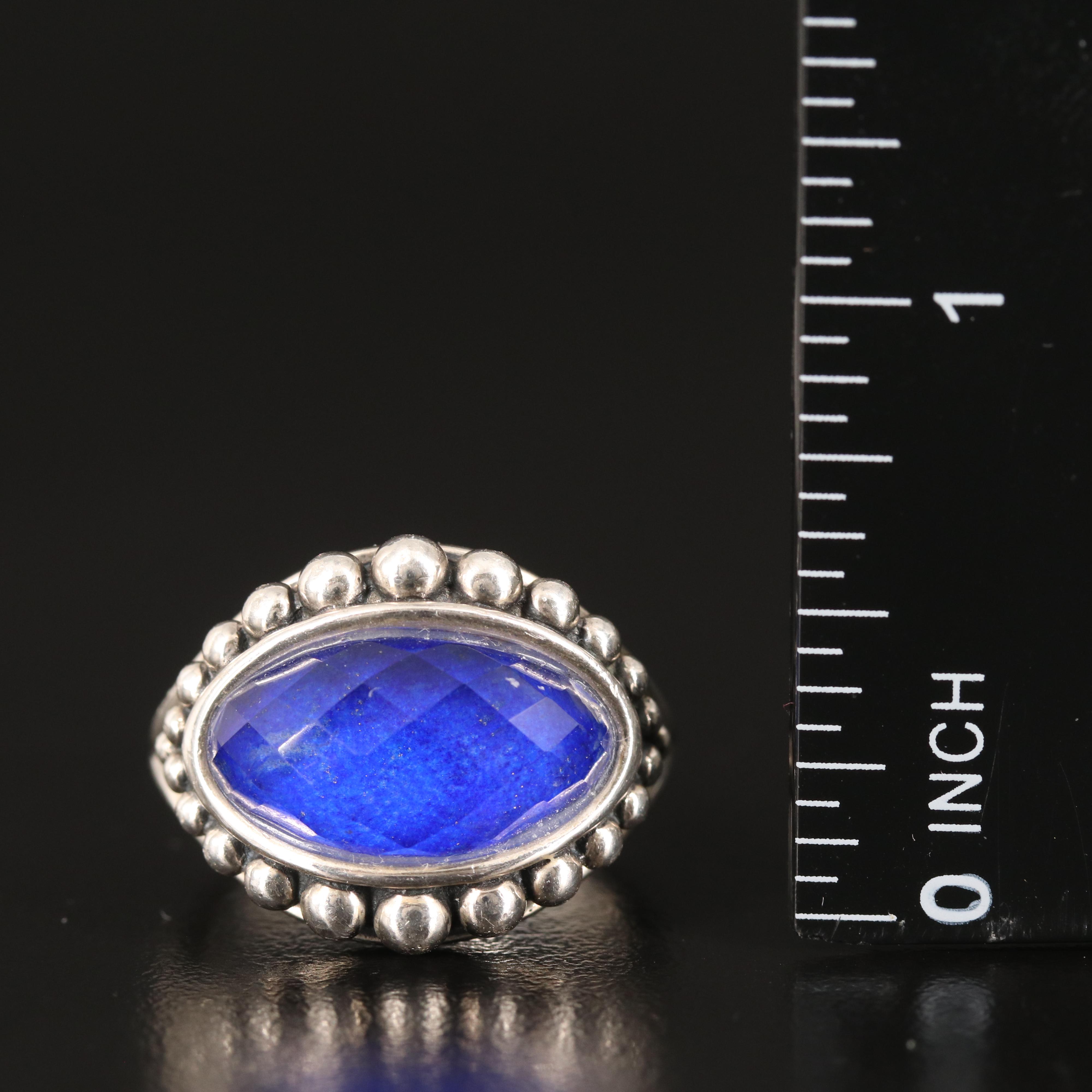 Lagos Sterling Quartz Lapis Lazuli Doublet Ring | EBTH