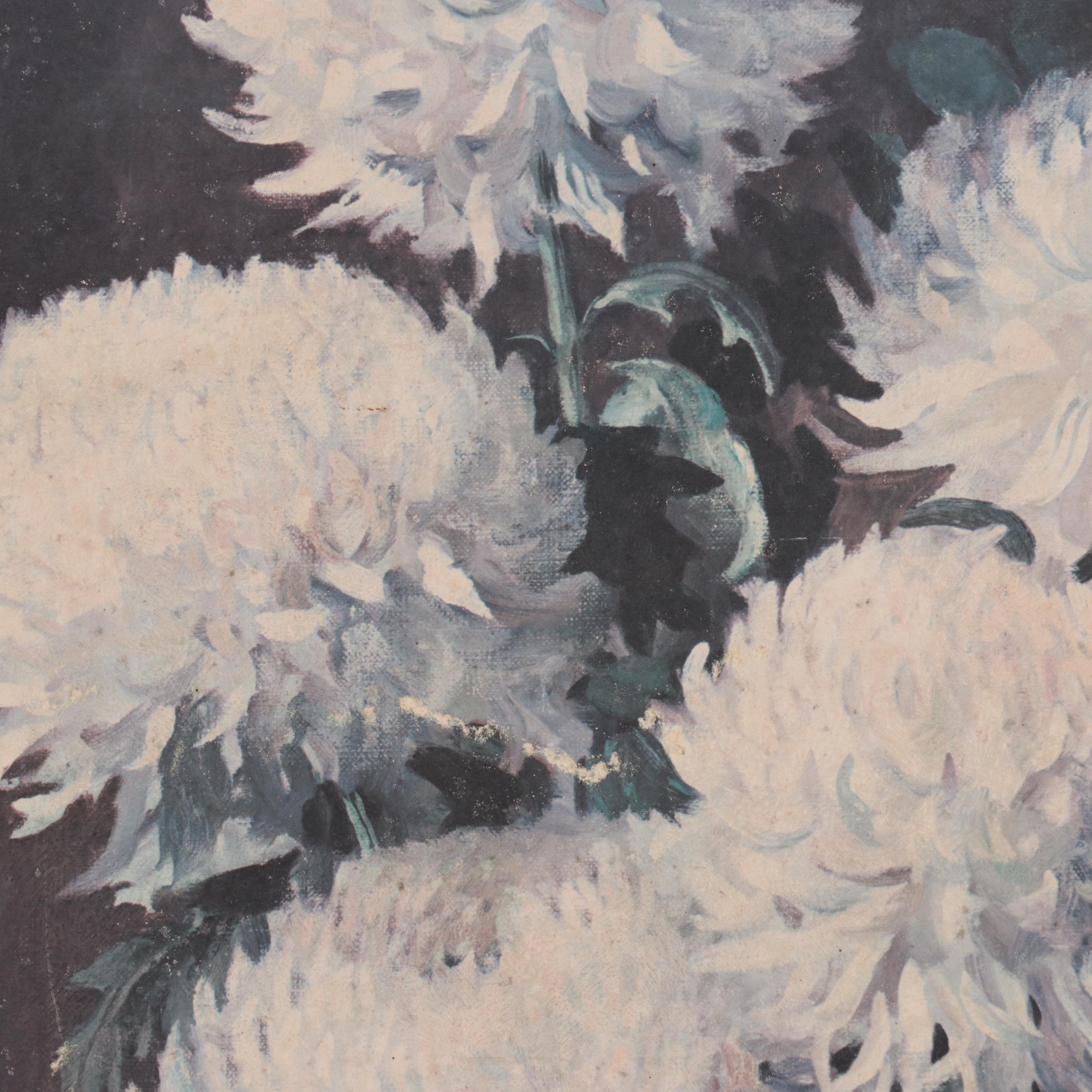 Offset Lithograph of Still Life With Chrysanthemums After Neal Butcher ...