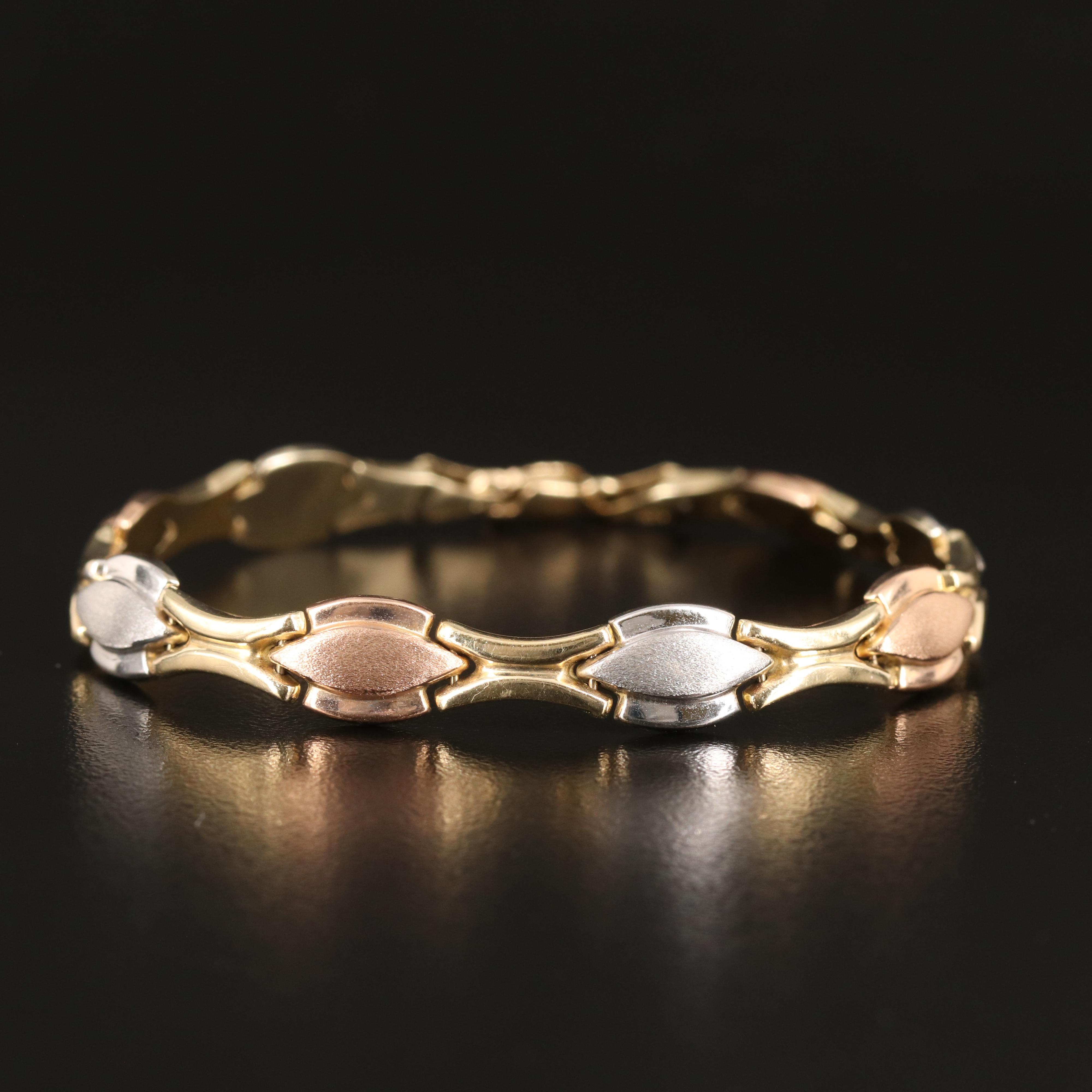 14K Tri-Color Bracelet | EBTH