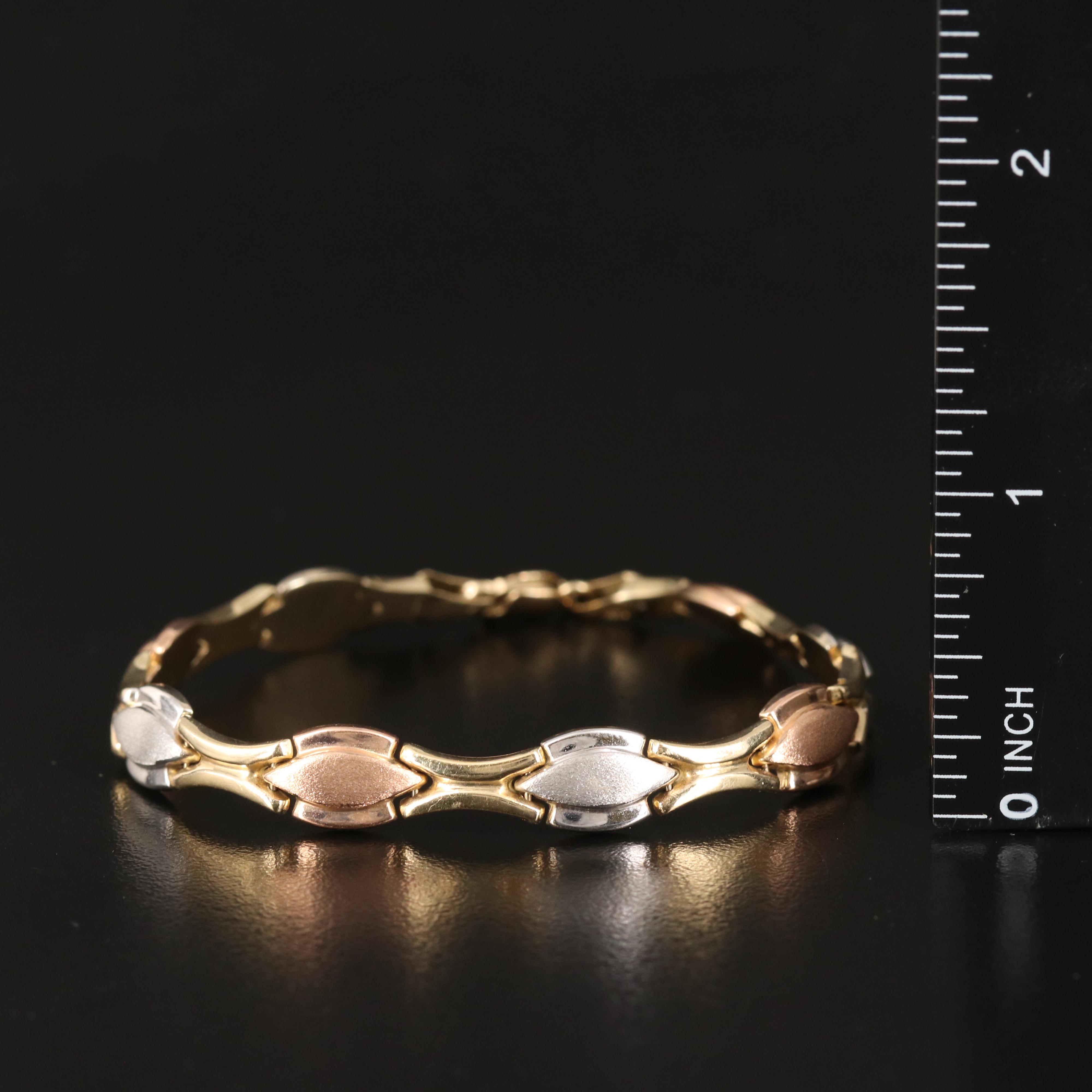 14K Tri-Color Bracelet | EBTH