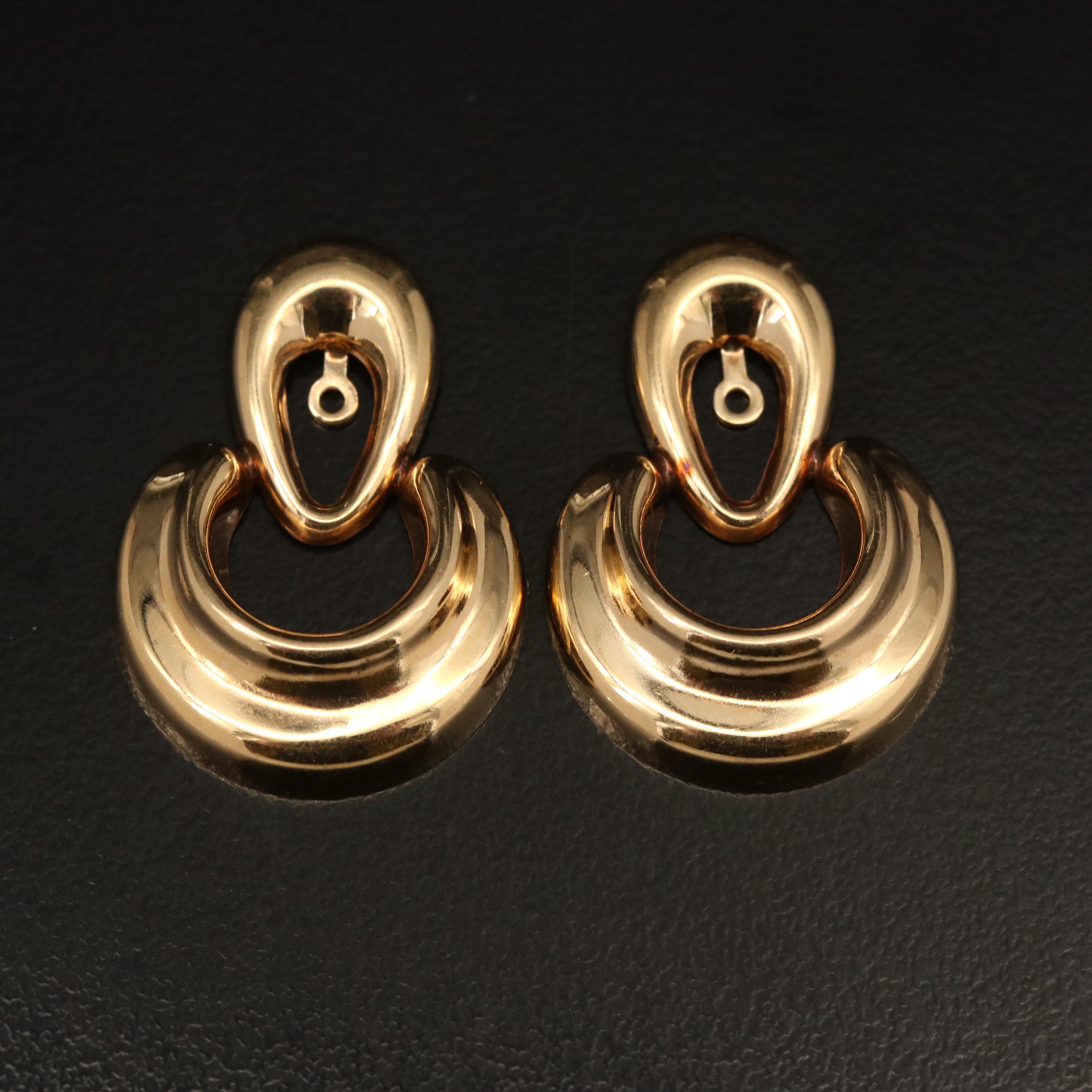 14K Door Knocker Earring Enhancers | EBTH