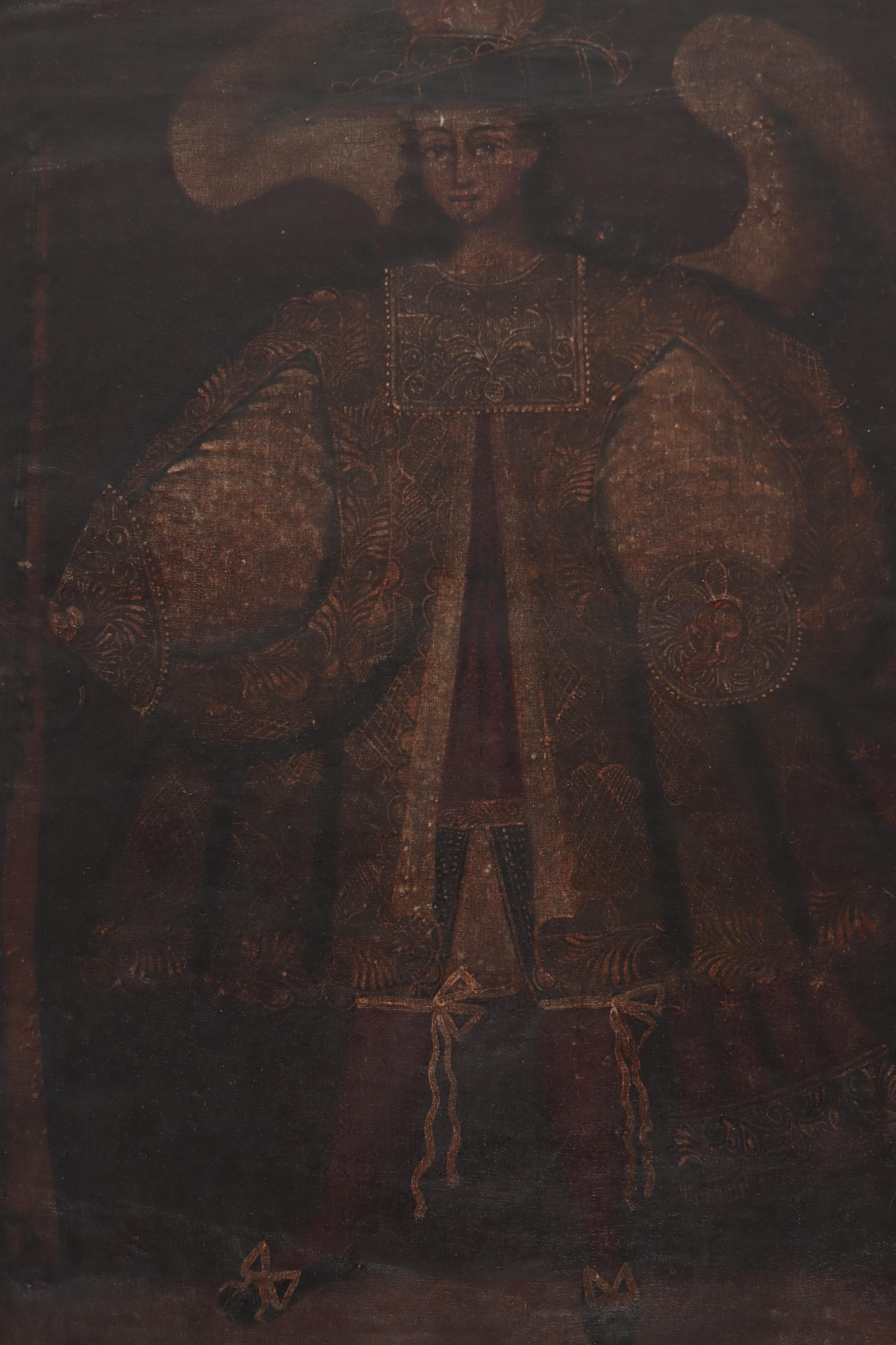 Cusco School Style Oil Painting of Archangel, 19th Century | EBTH
