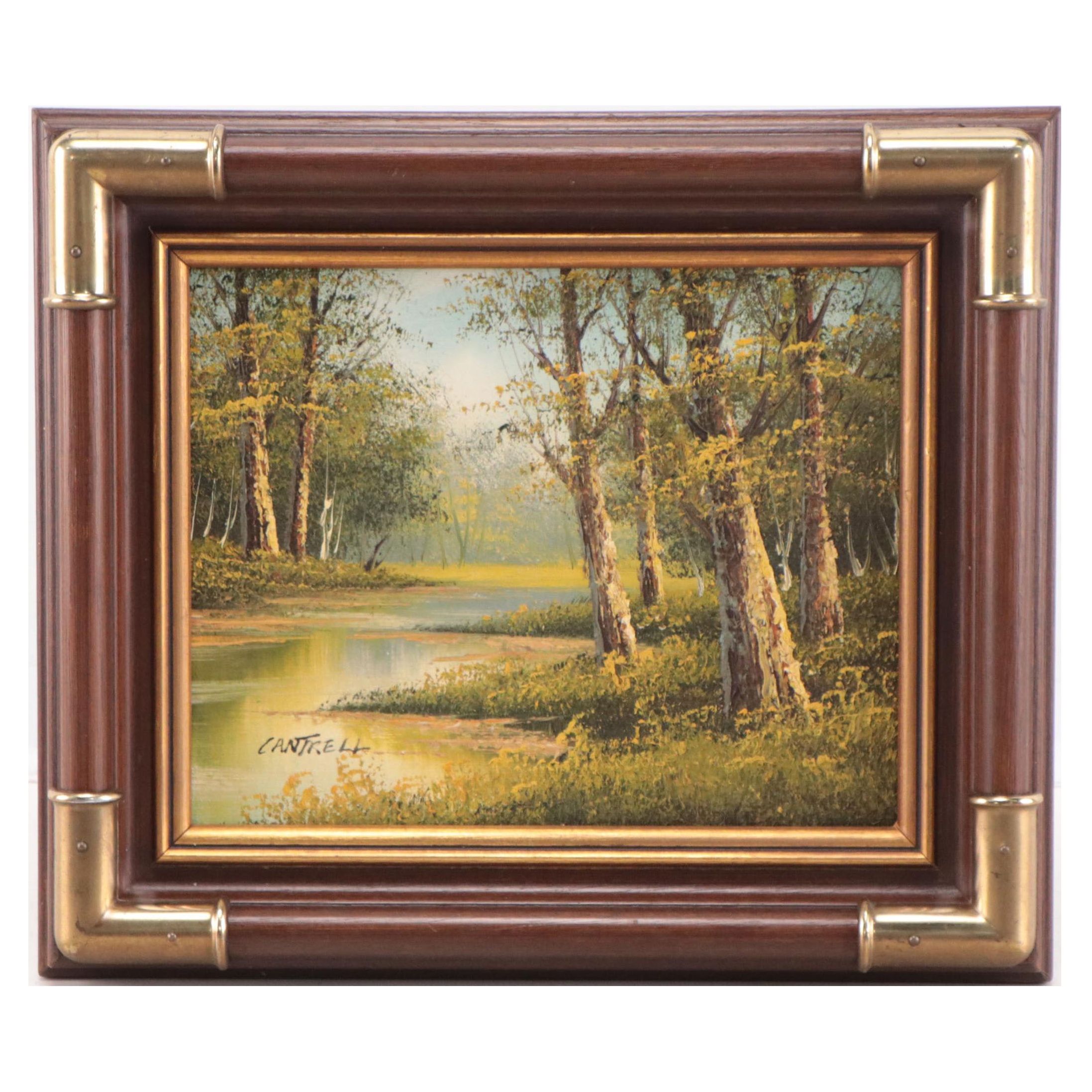 Phillip Cantrell Oil Painting of Forest Scene | EBTH