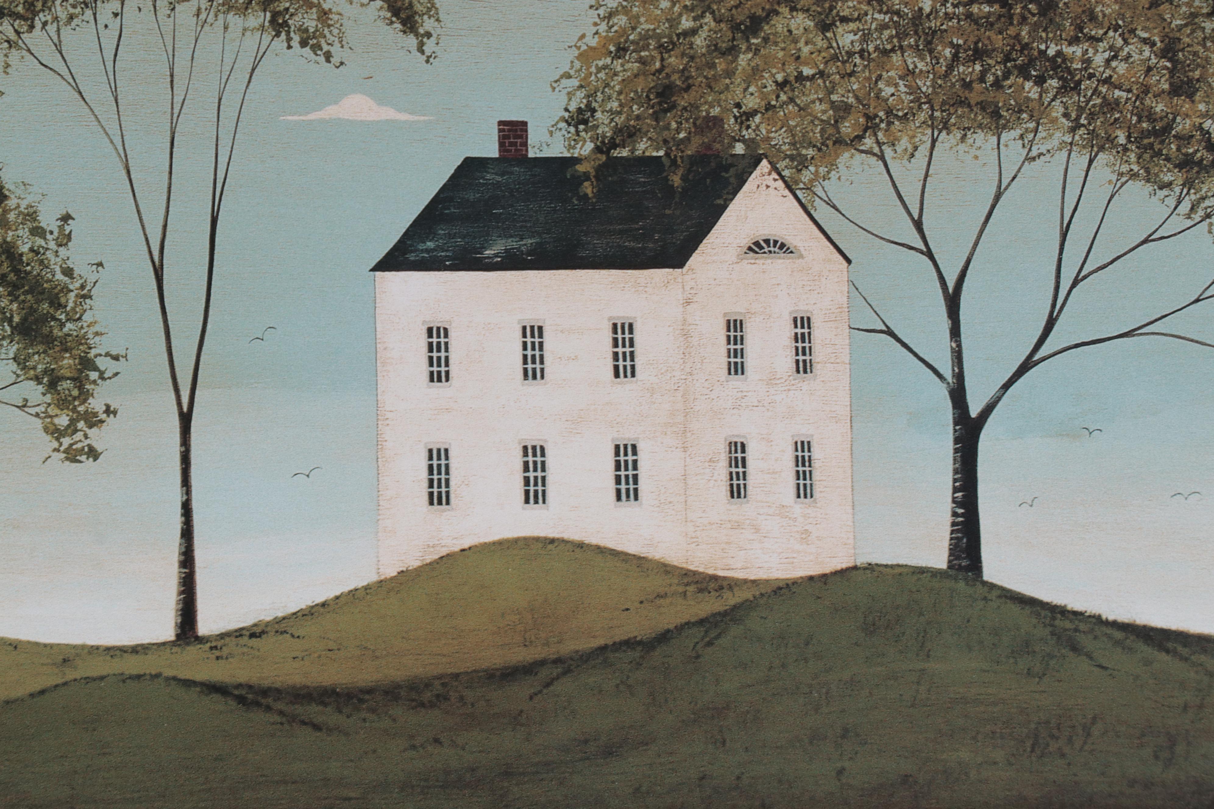Offset Lithograph of Folk Art Country Scene, 21st Century | EBTH