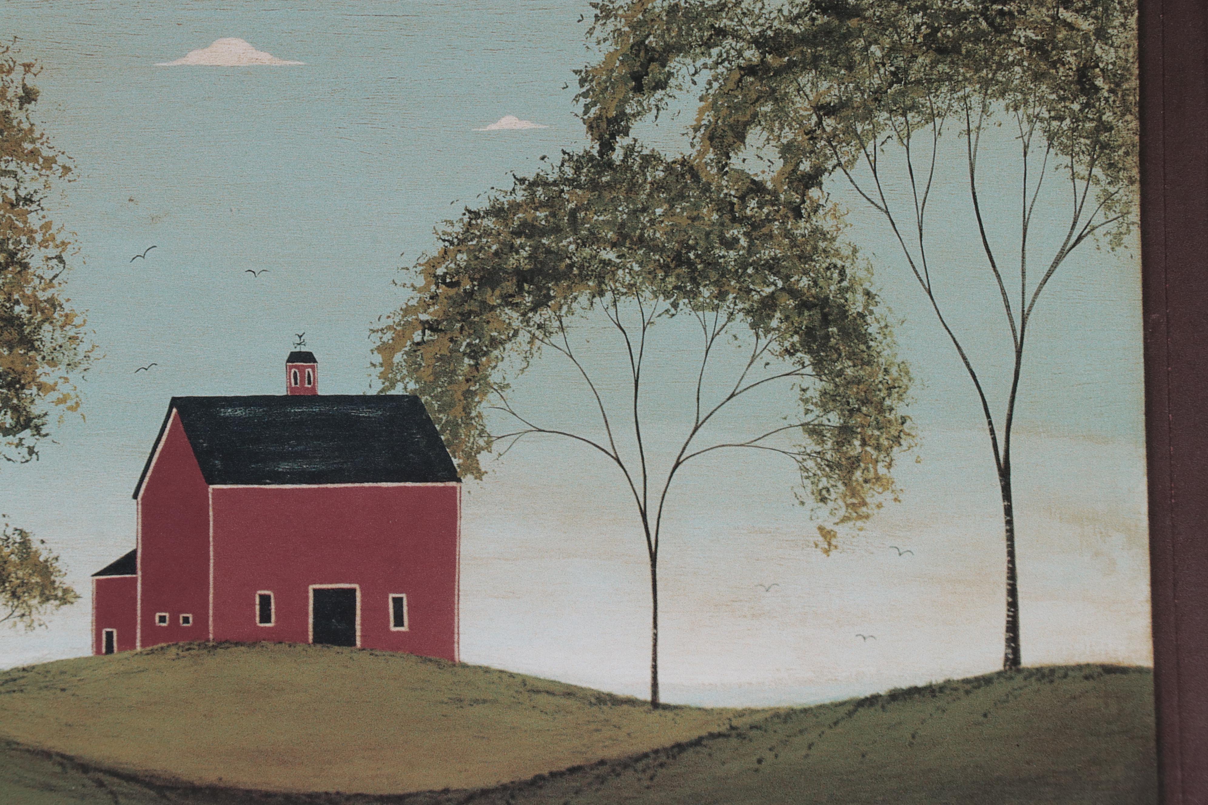 Offset Lithograph of Folk Art Country Scene, 21st Century | EBTH