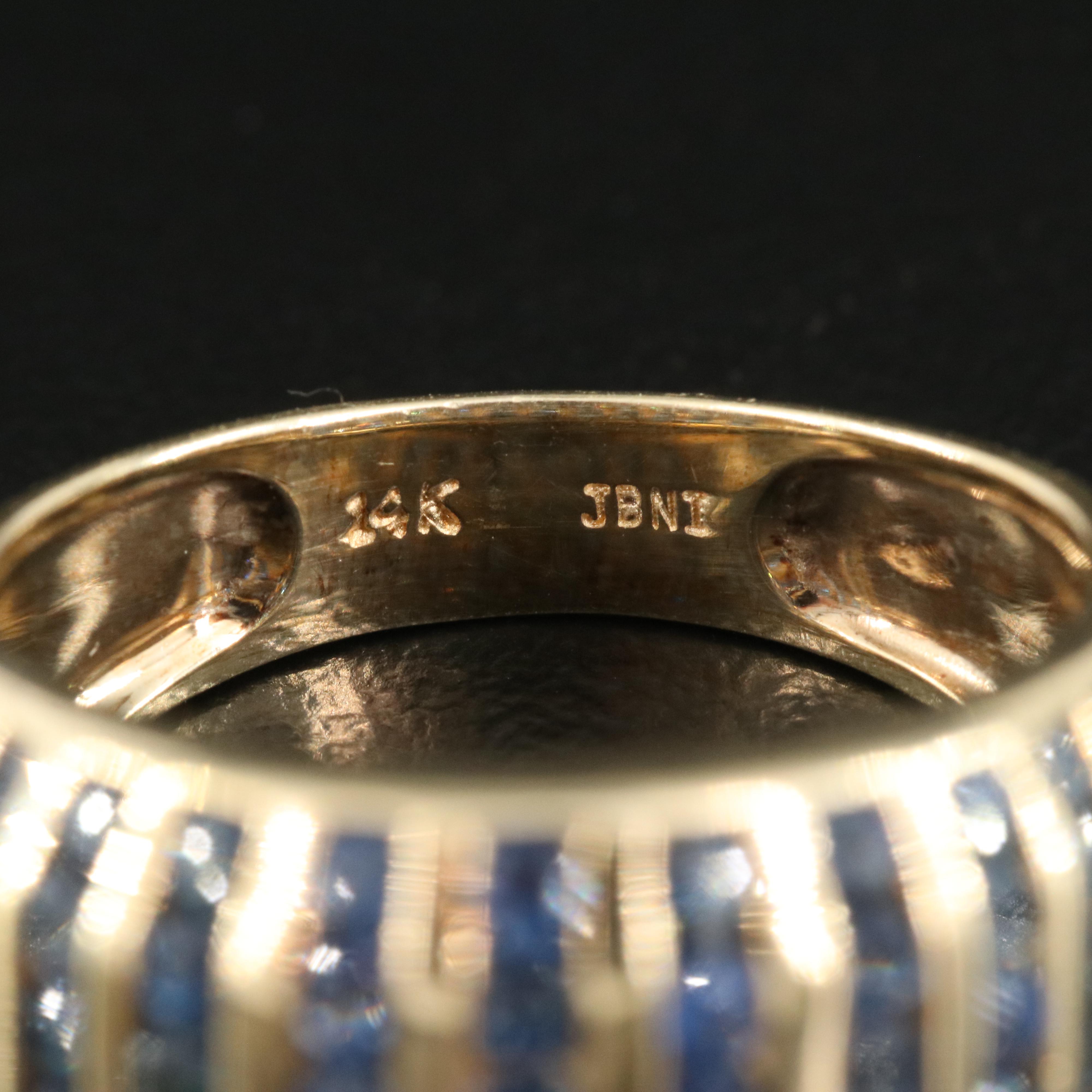 14K Sapphire Multi-Row Dome Ring | EBTH