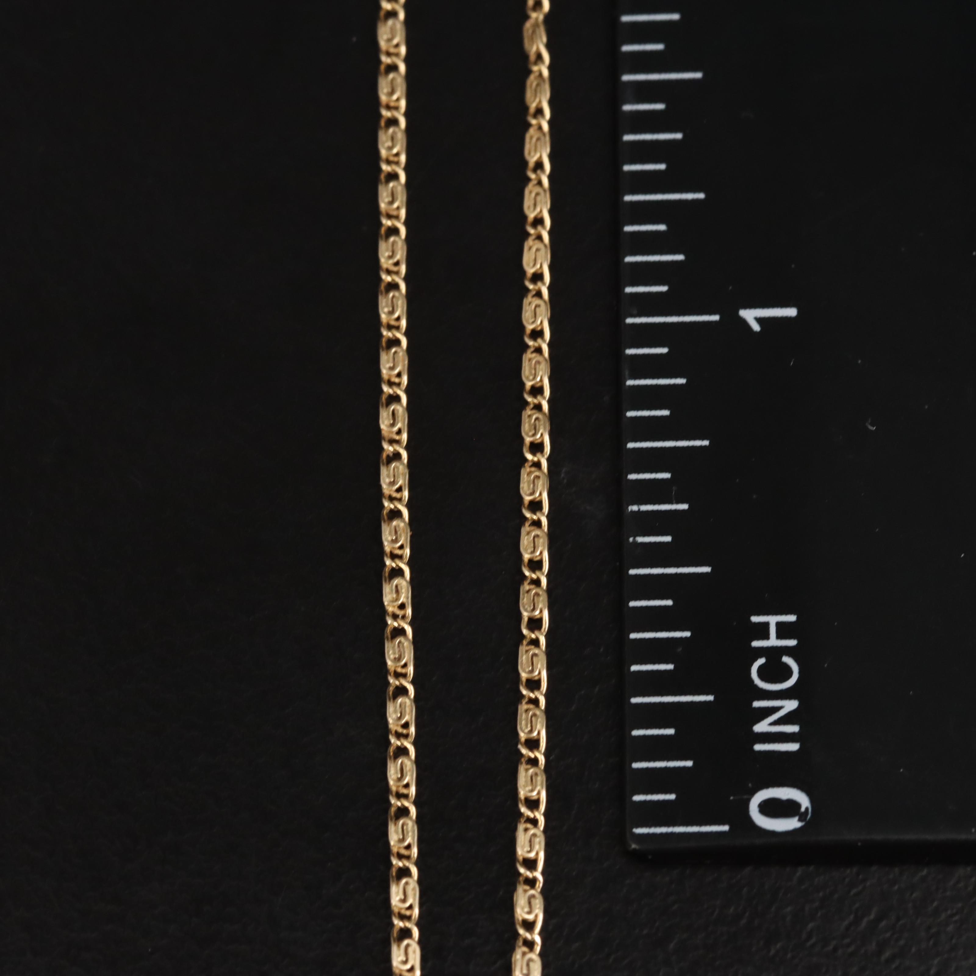 14K S Link Chain Necklace | EBTH