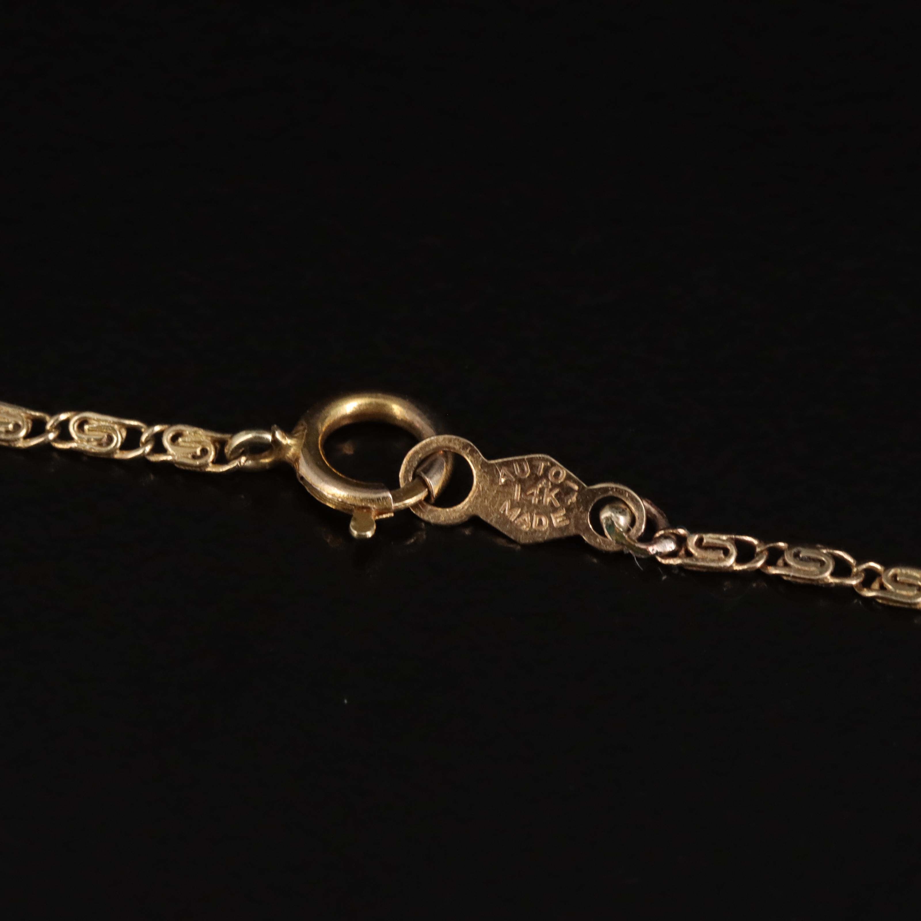 14K S Link Chain Necklace | EBTH