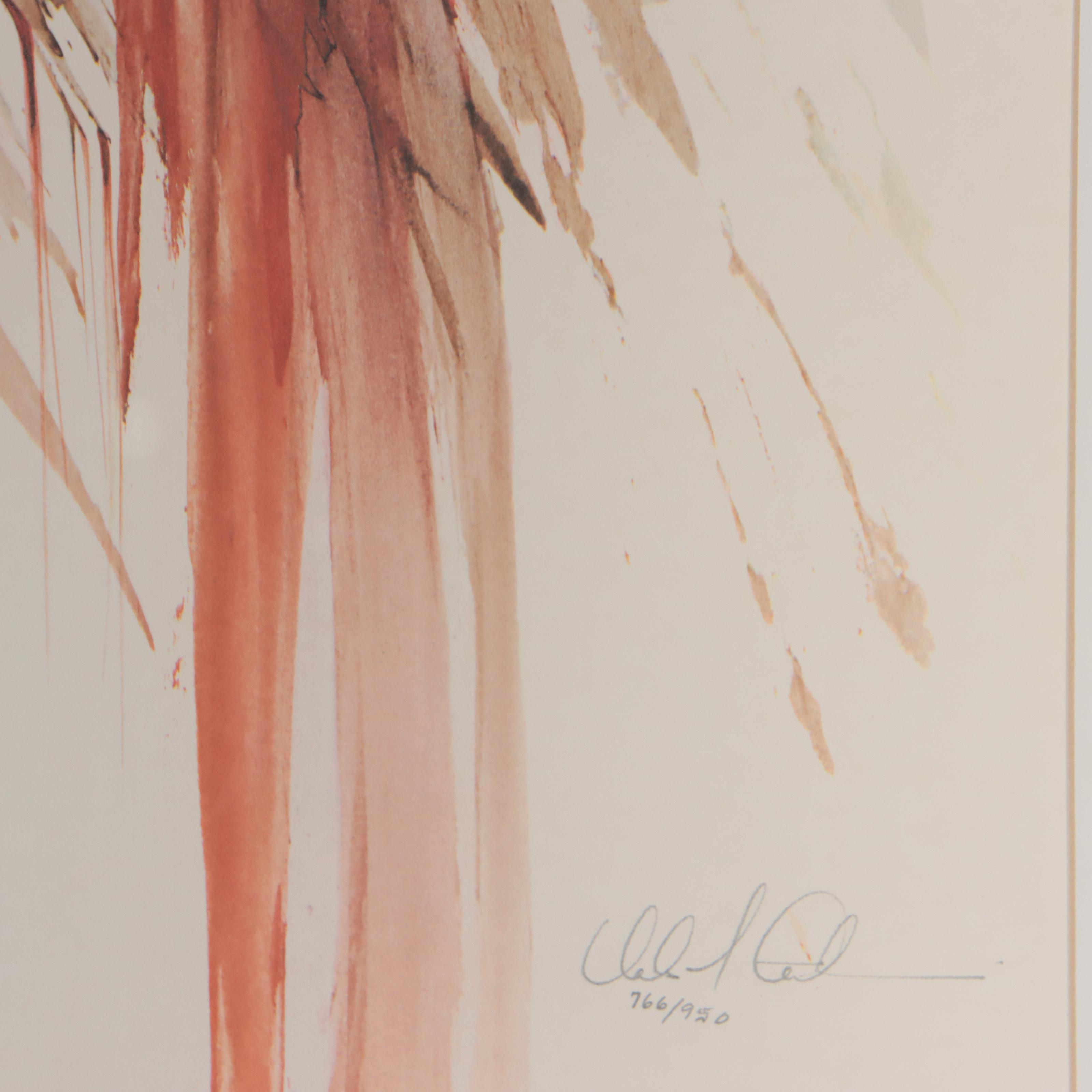 Michael Atkinson Offset Lithograph of Pueblo Figures, Late 20th Century ...