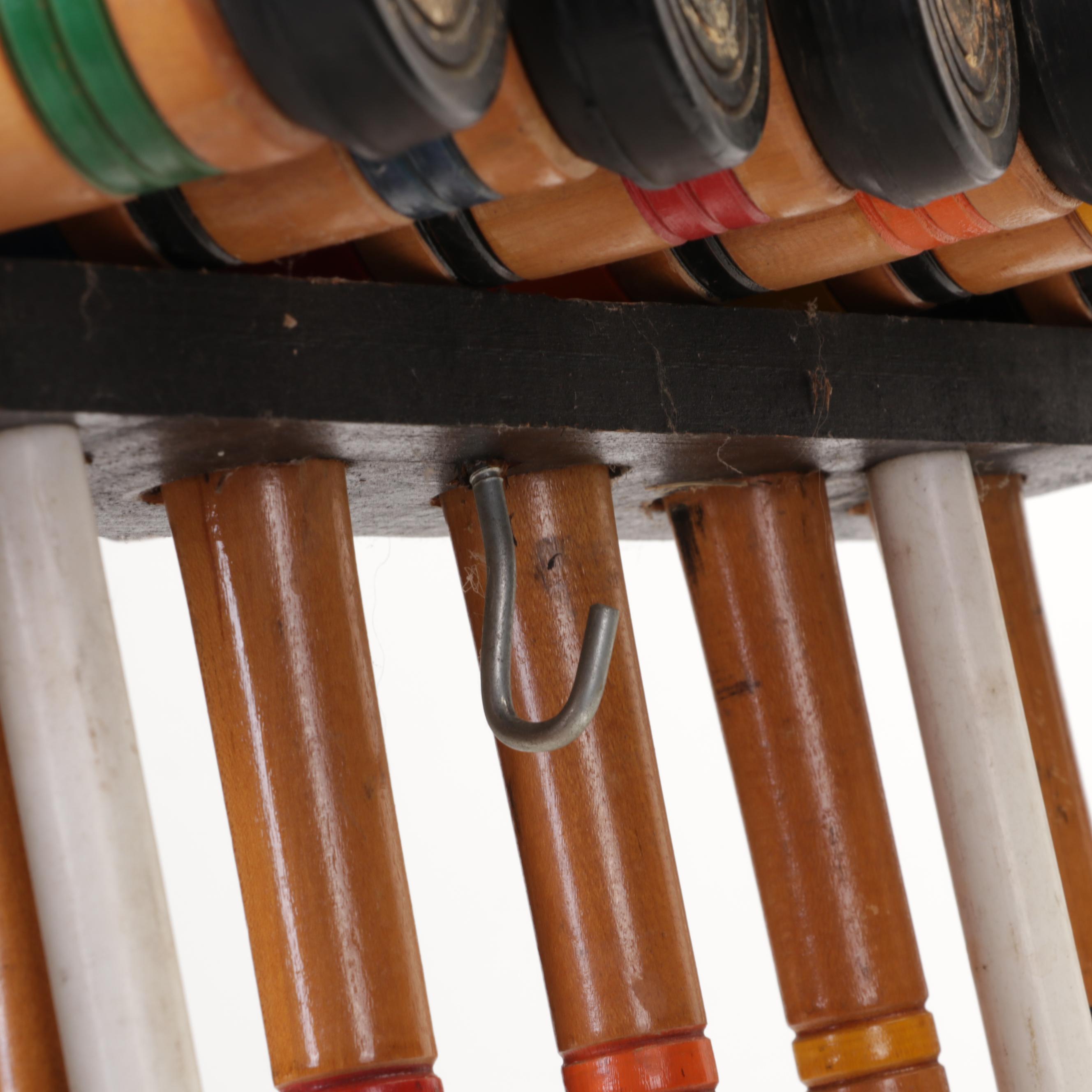 Wooden Croquet Set with Storage Cart, Mid to Late 20th Century | EBTH