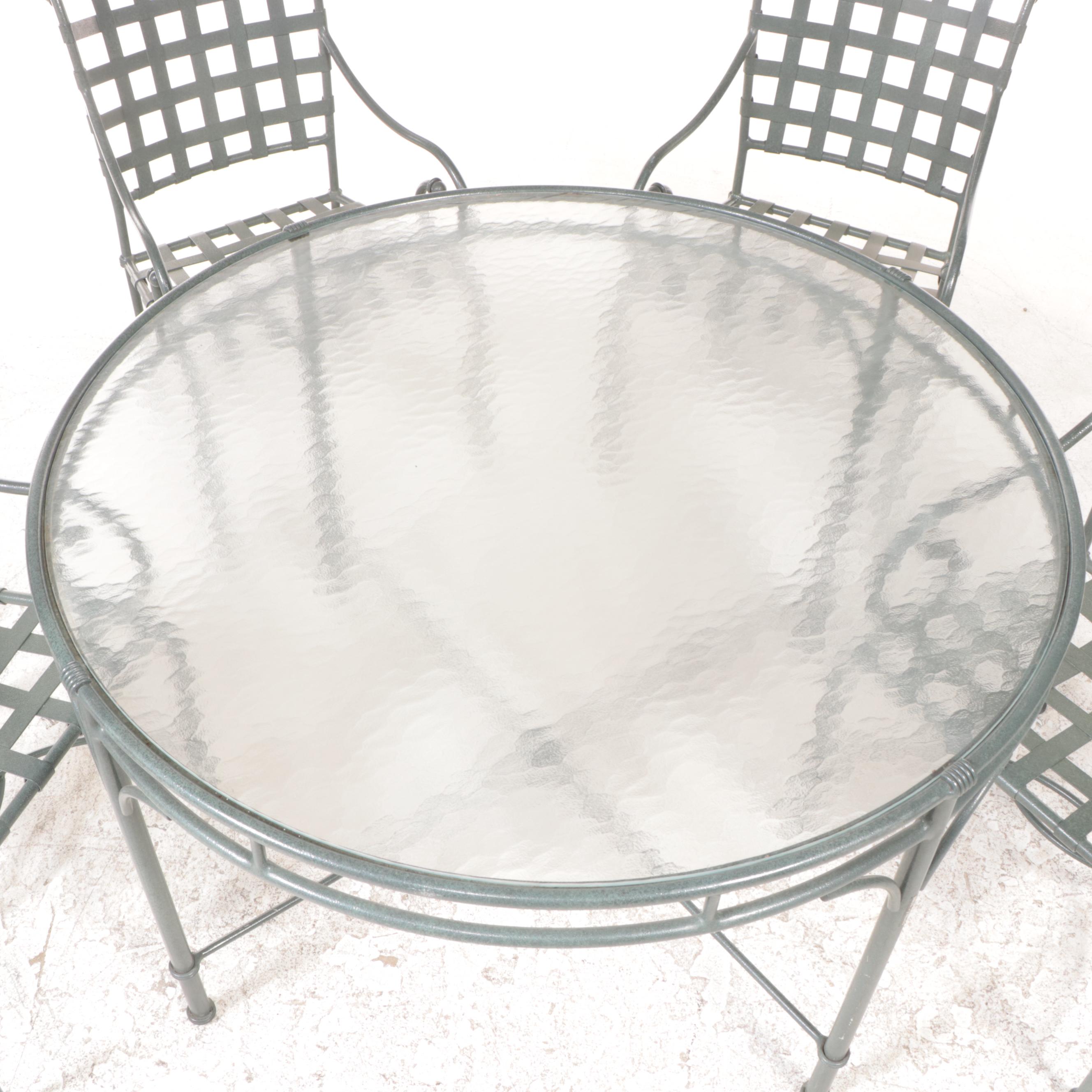 Brown Jordan Verdigris Finish Patio Dining Set | EBTH