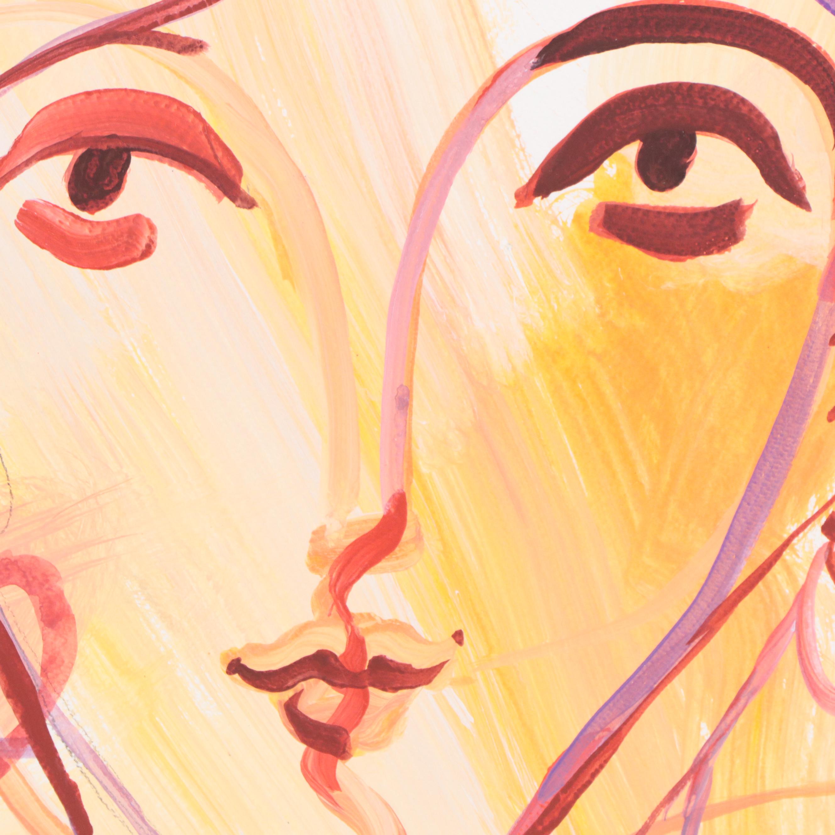 Dan Sabau Gouache and Watercolor Painting "The Shy Muse," 2022 | EBTH