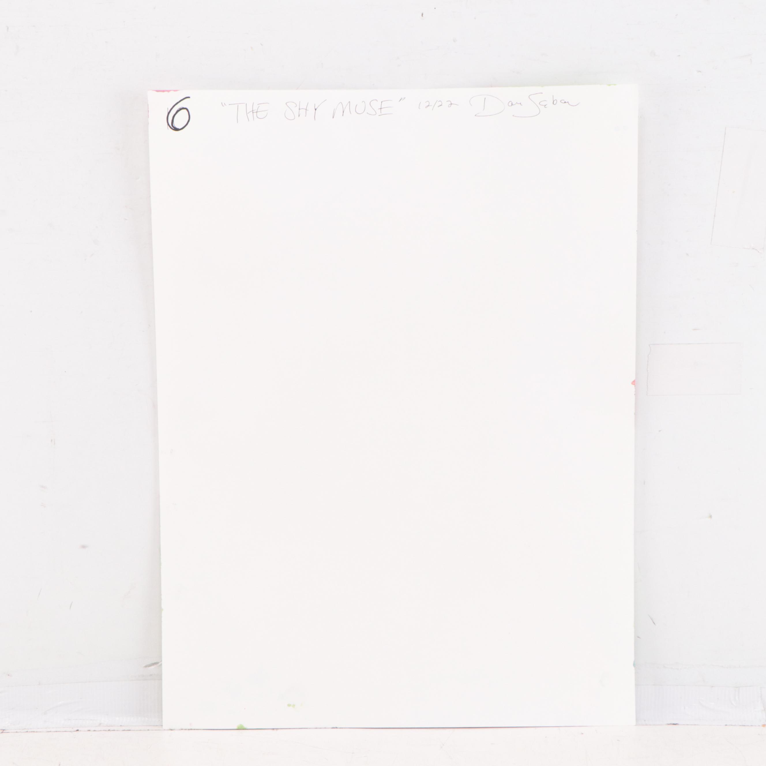 Dan Sabau Gouache and Watercolor Painting "The Shy Muse," 2022 | EBTH