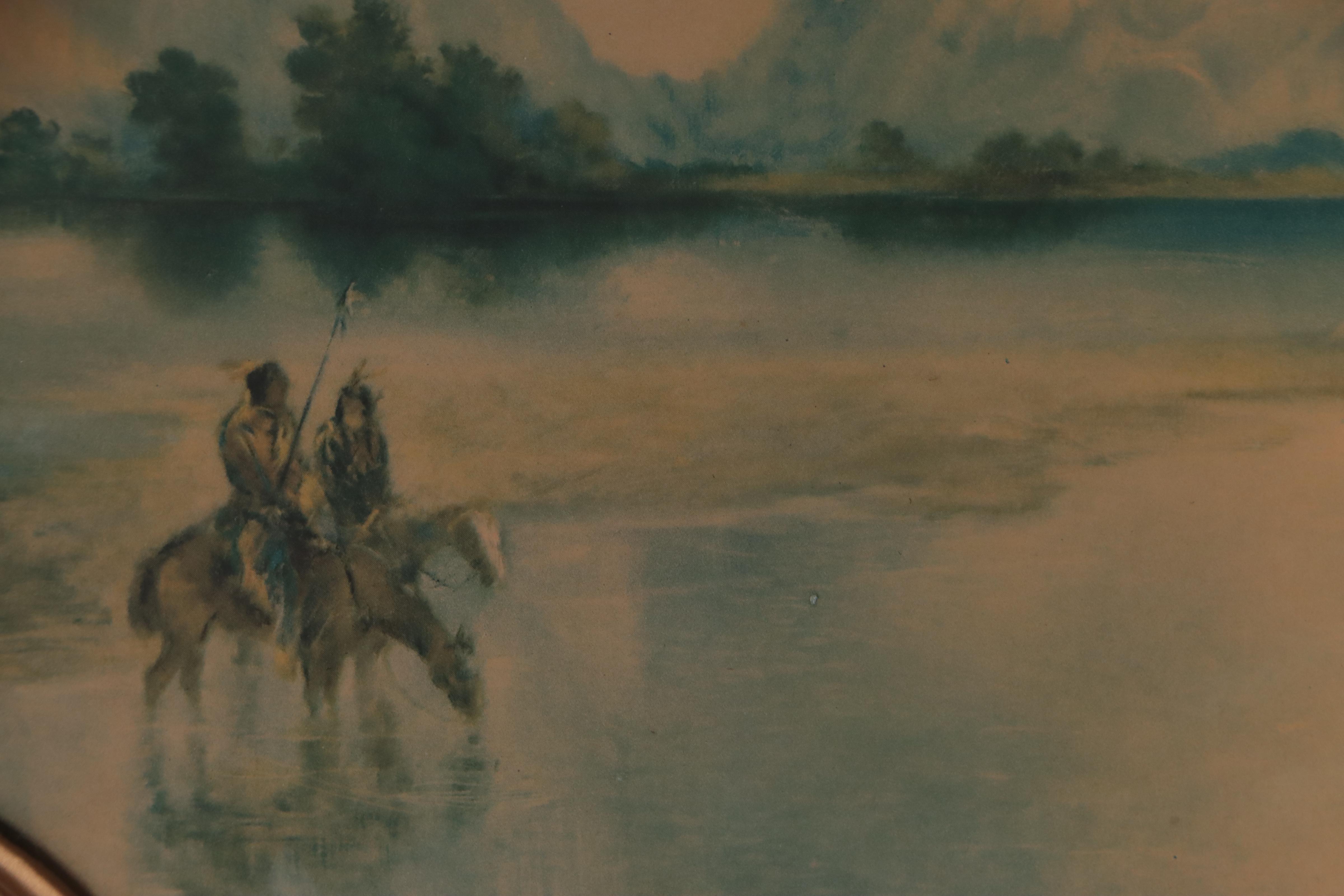 Navajo Sand Painting and Western Offset Lithographs After Charles ...