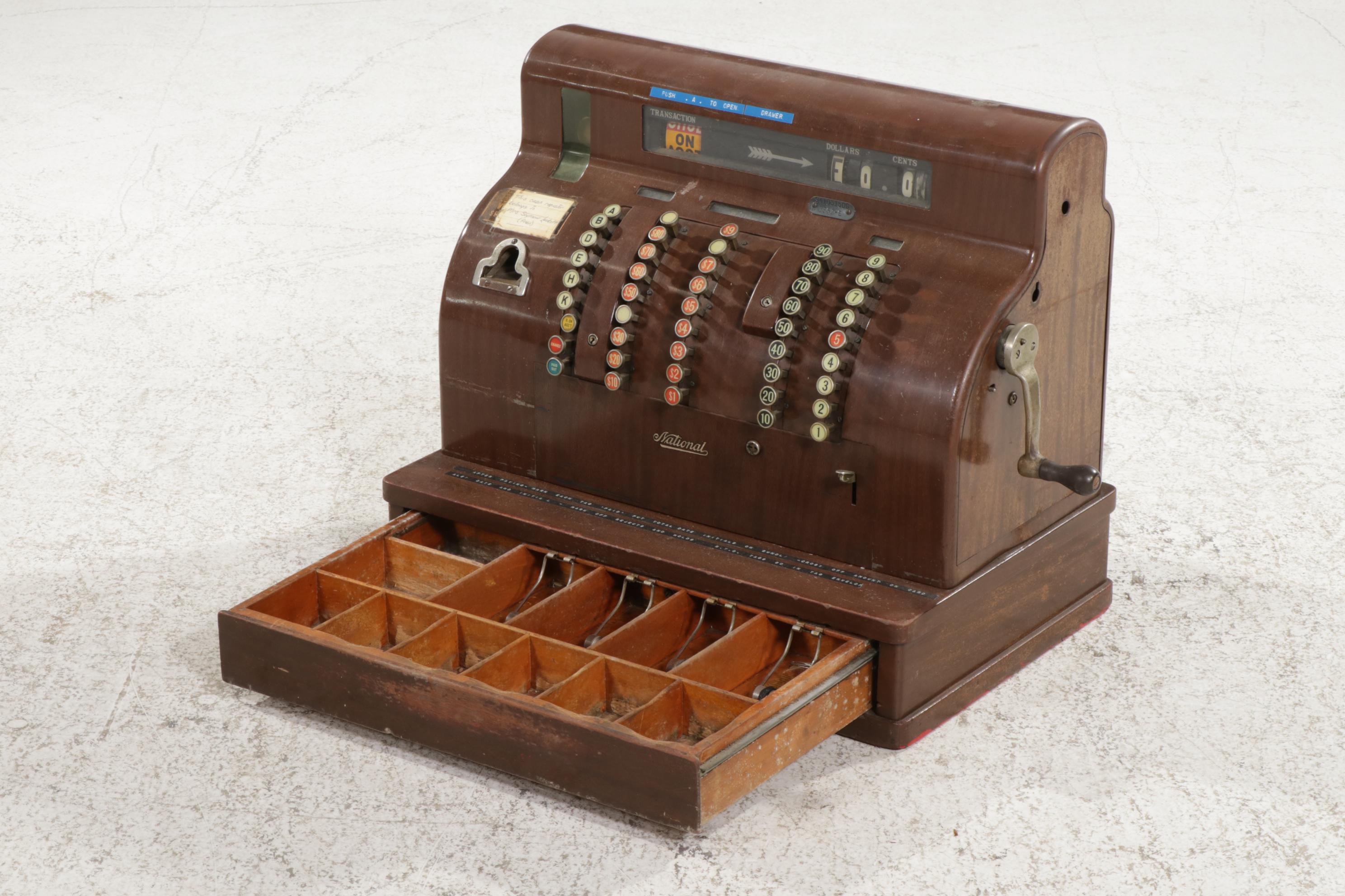 National Manual Cash Register, Mid 20th Century | EBTH