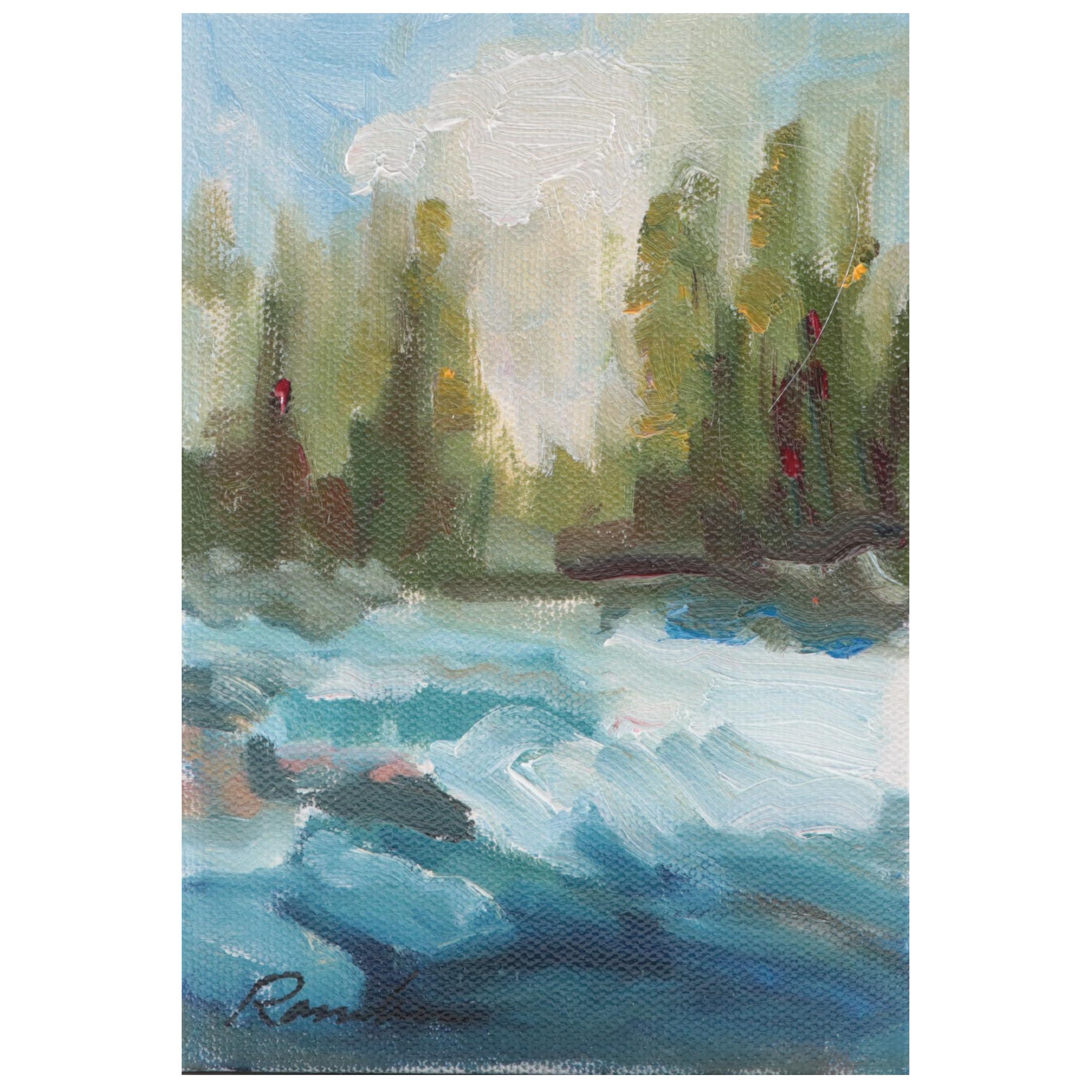 Sally Rosenbaum Landscape Oil Painting of River Scene, 21st Century | EBTH