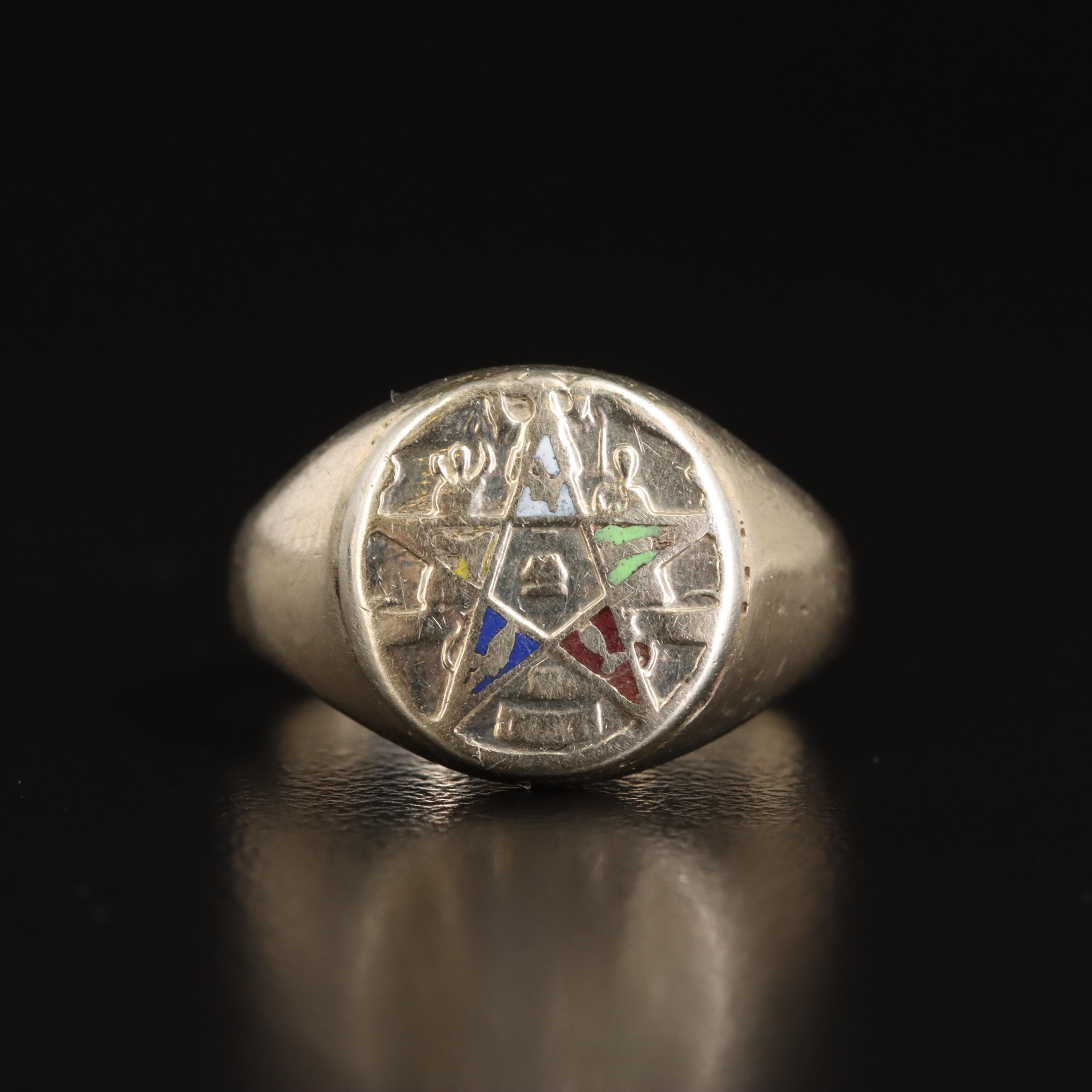 Vintage 14K Eastern Star Signet Ring | EBTH