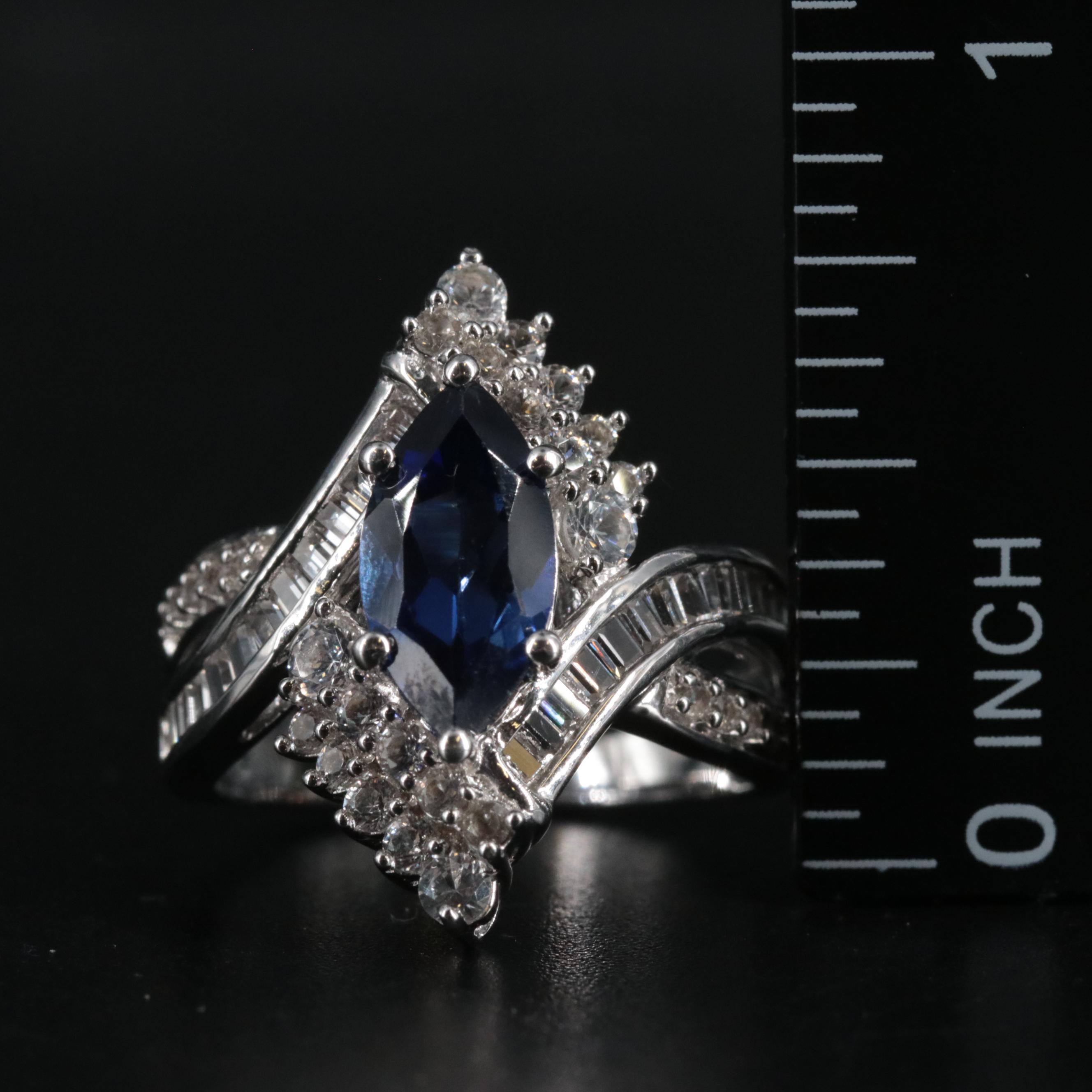 Sterling Silver Sapphire Ring | EBTH