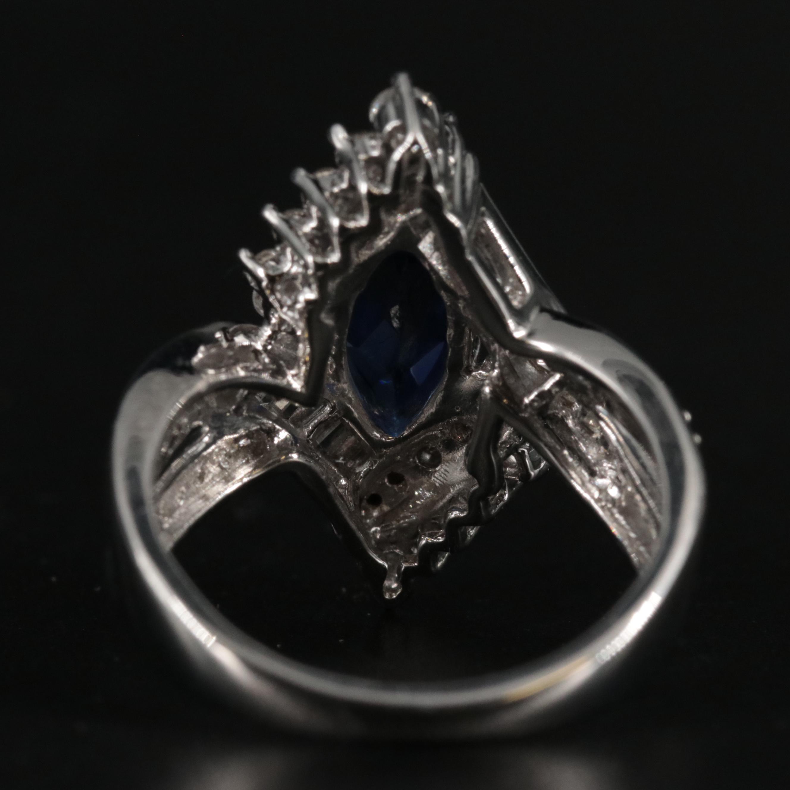 Sterling Silver Sapphire Ring | EBTH