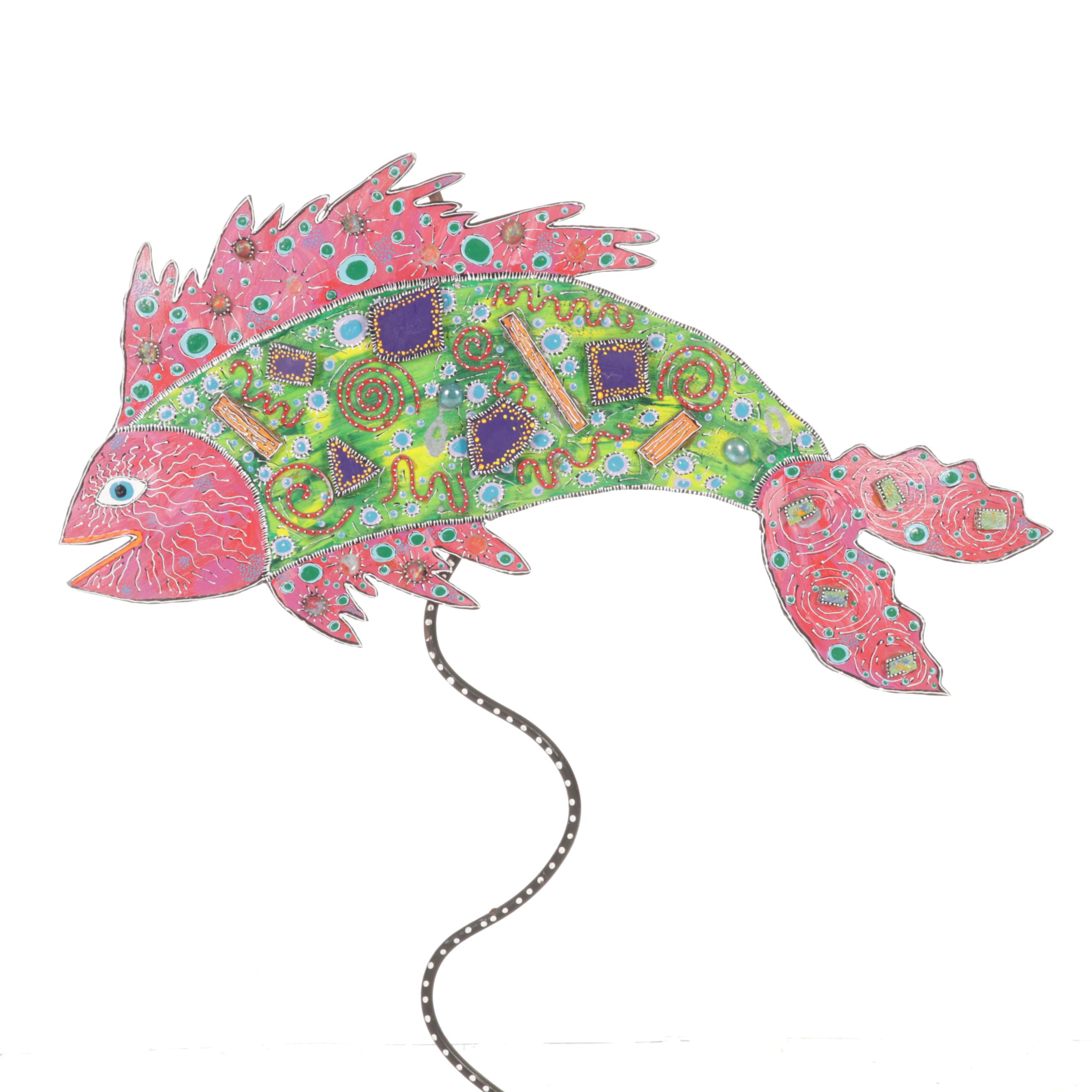 Signed Embellished Metal Fish Sculpture by Markel | EBTH