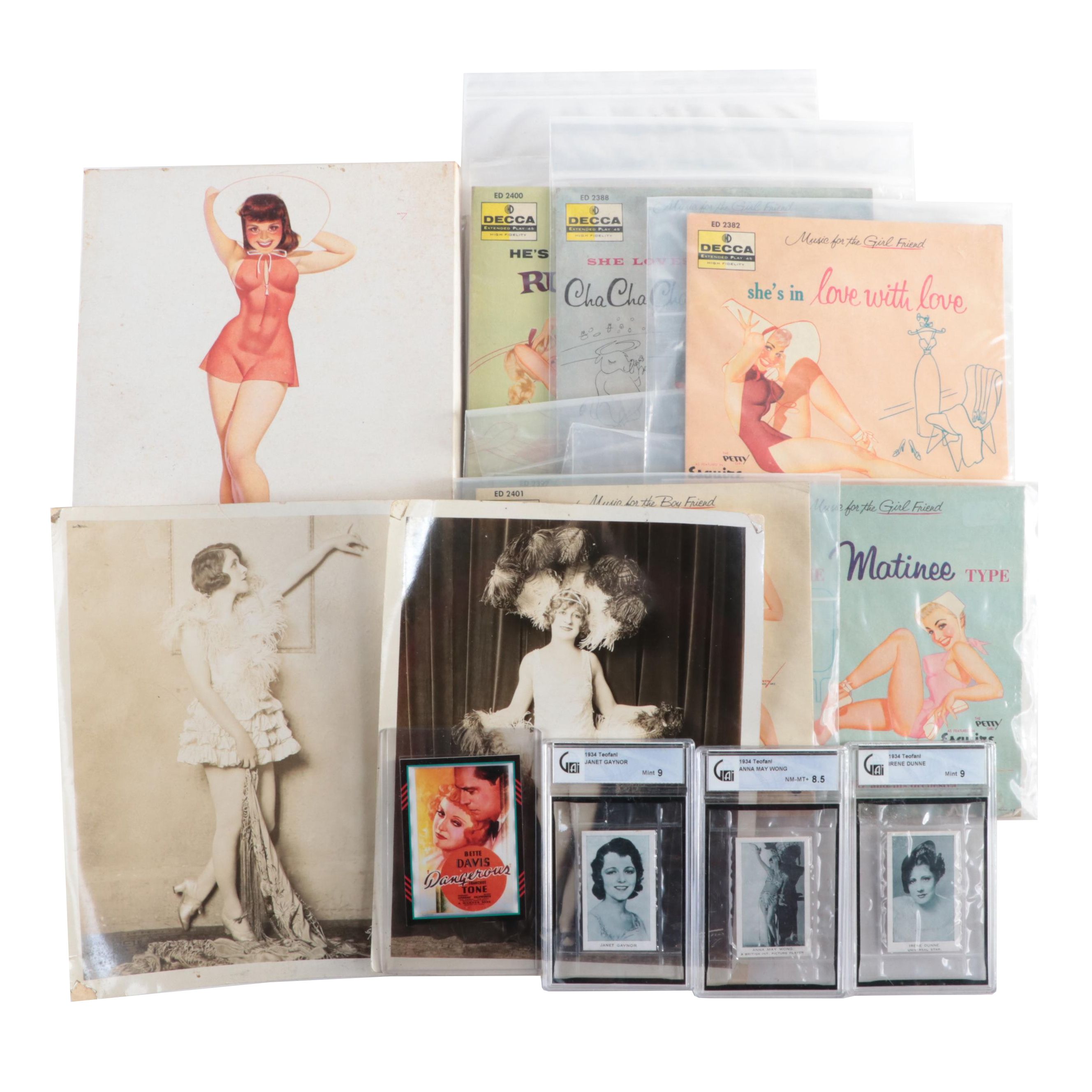 Decca Records "The Petty Girl" EP 45s, Movie Trading Cards, Prints ...