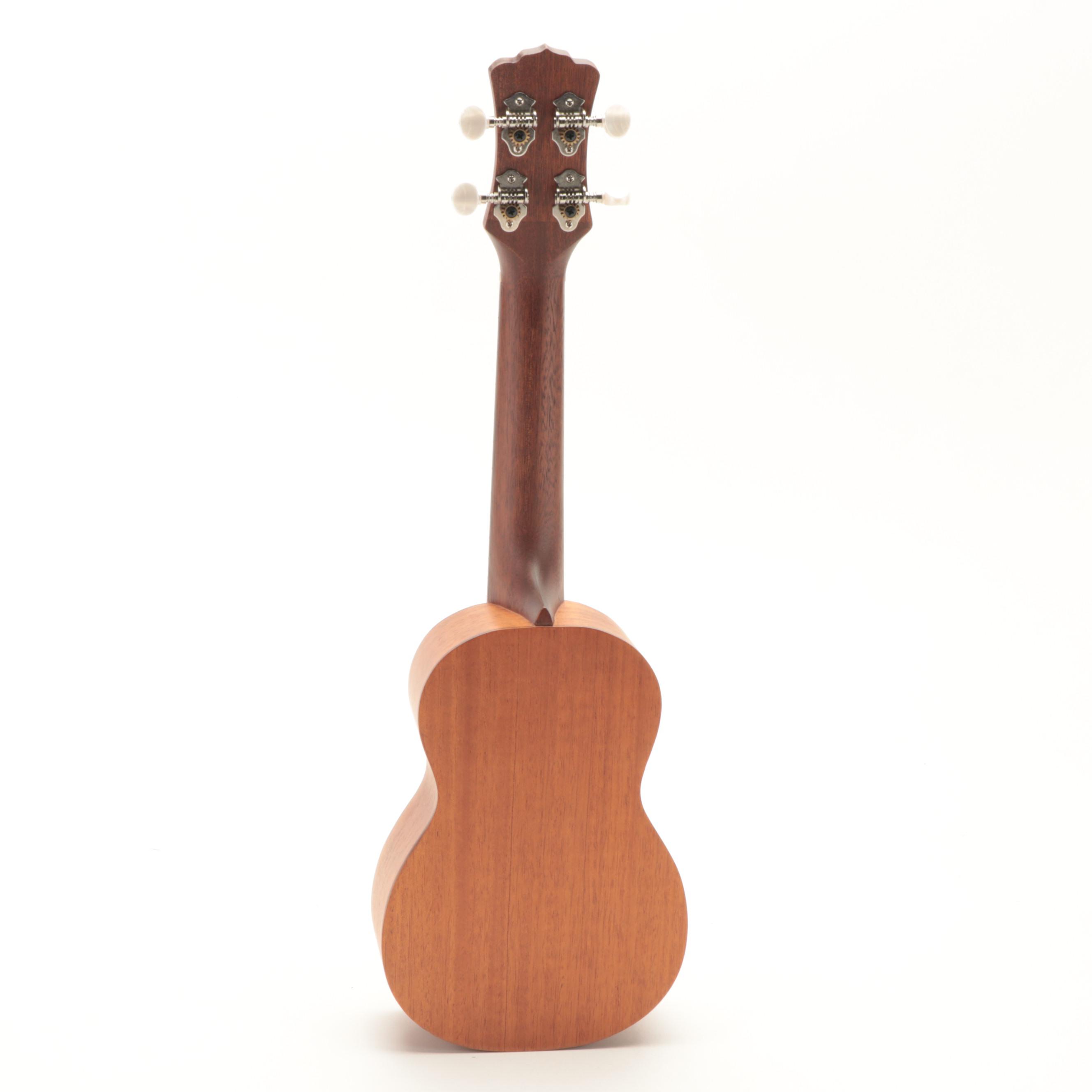 Luna Uke Honu Turtle Mahogany Ukulele with Lesson Book and Case | EBTH
