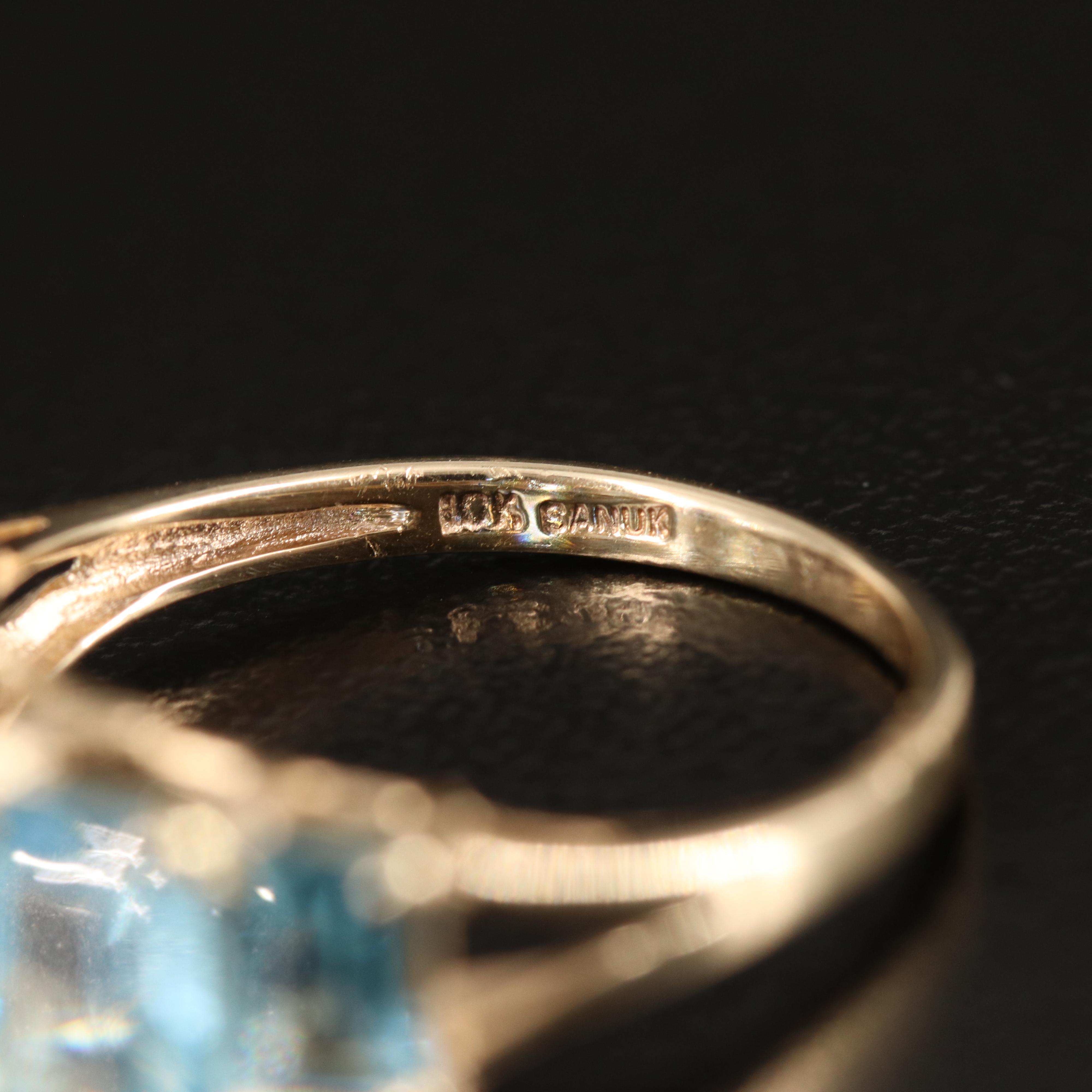 10K Topaz Five Stone Ring | EBTH