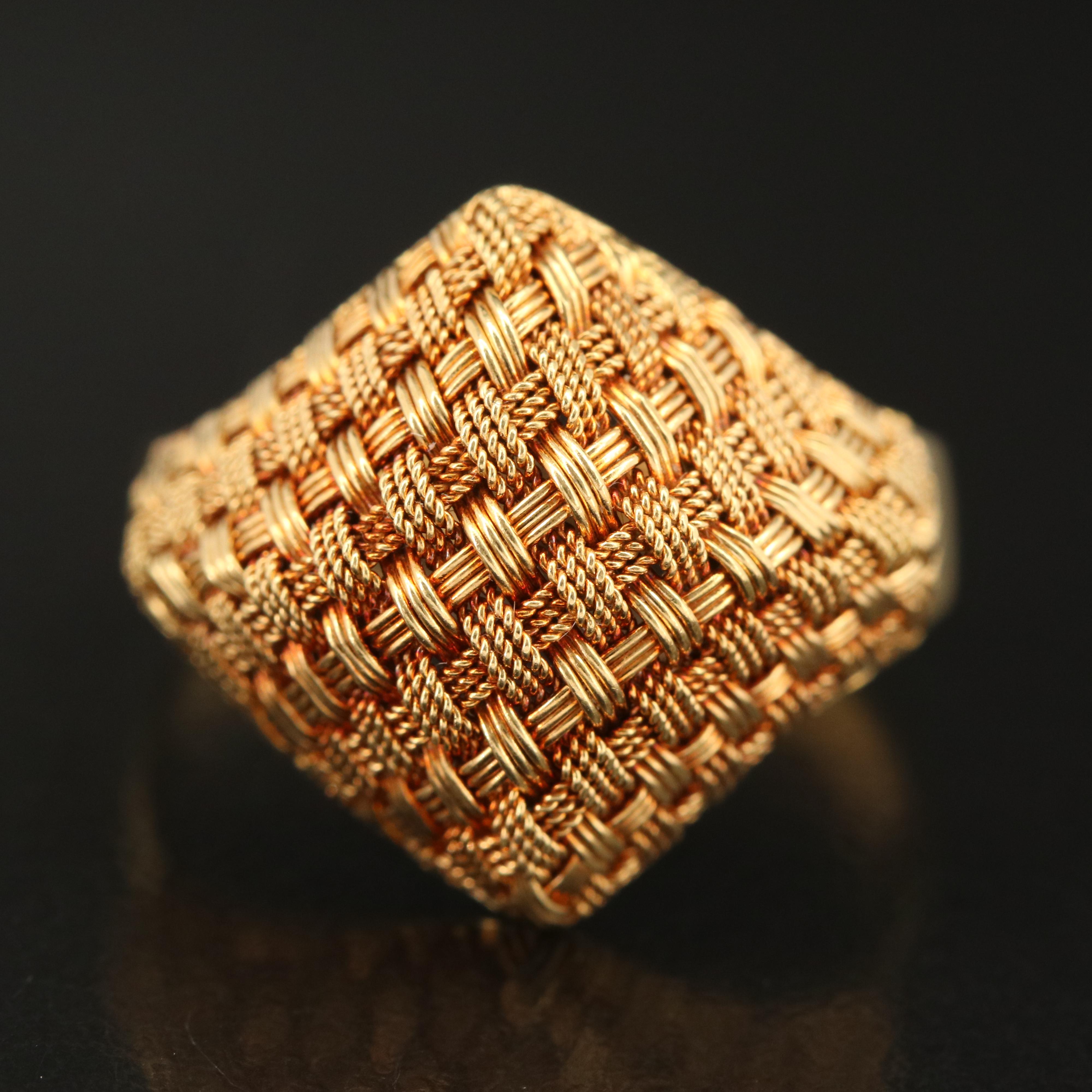 18K Basket Weave Ring | EBTH